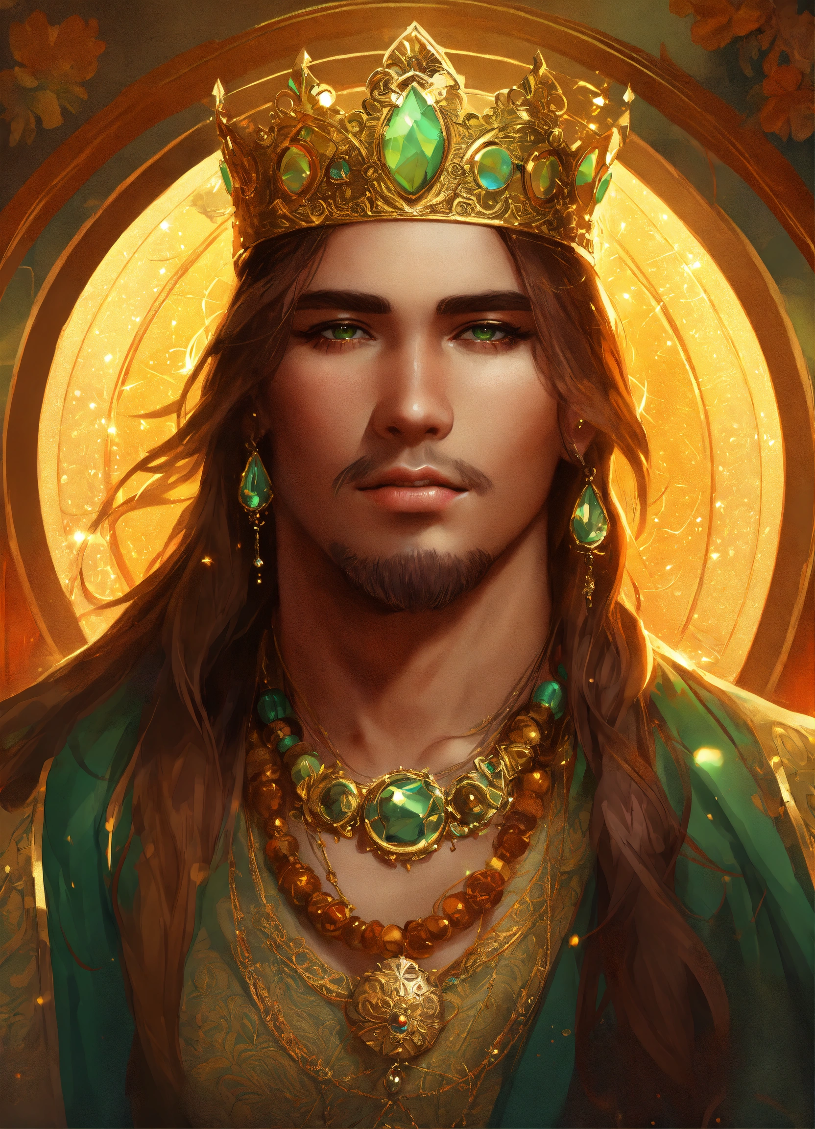 Lexica - Beautiful portrait of a gorgeous king, strong king, round ...