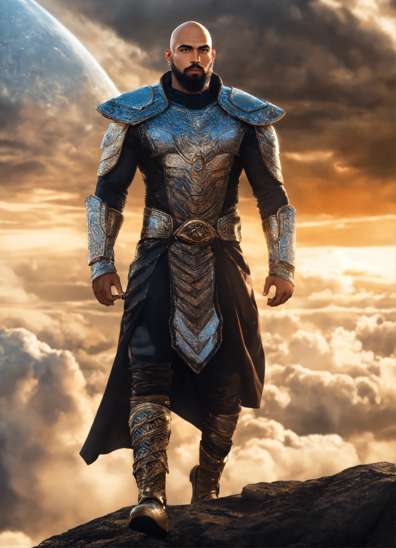 Lexica - Bald well groomed bearded man, a strong muscular handsome ...