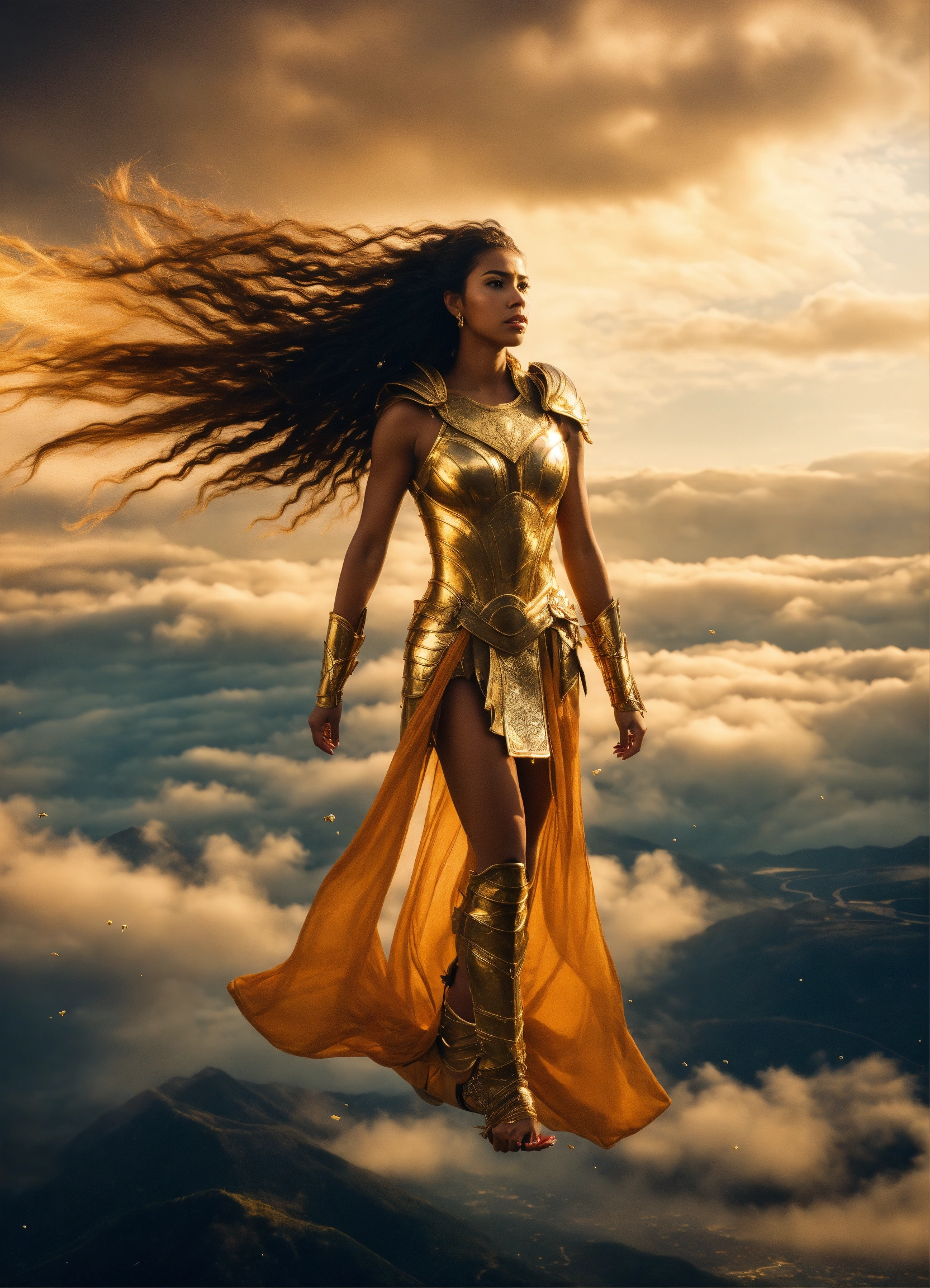 Lexica - Dramatic aerial photograph of a beautiful brown skinned sky ...