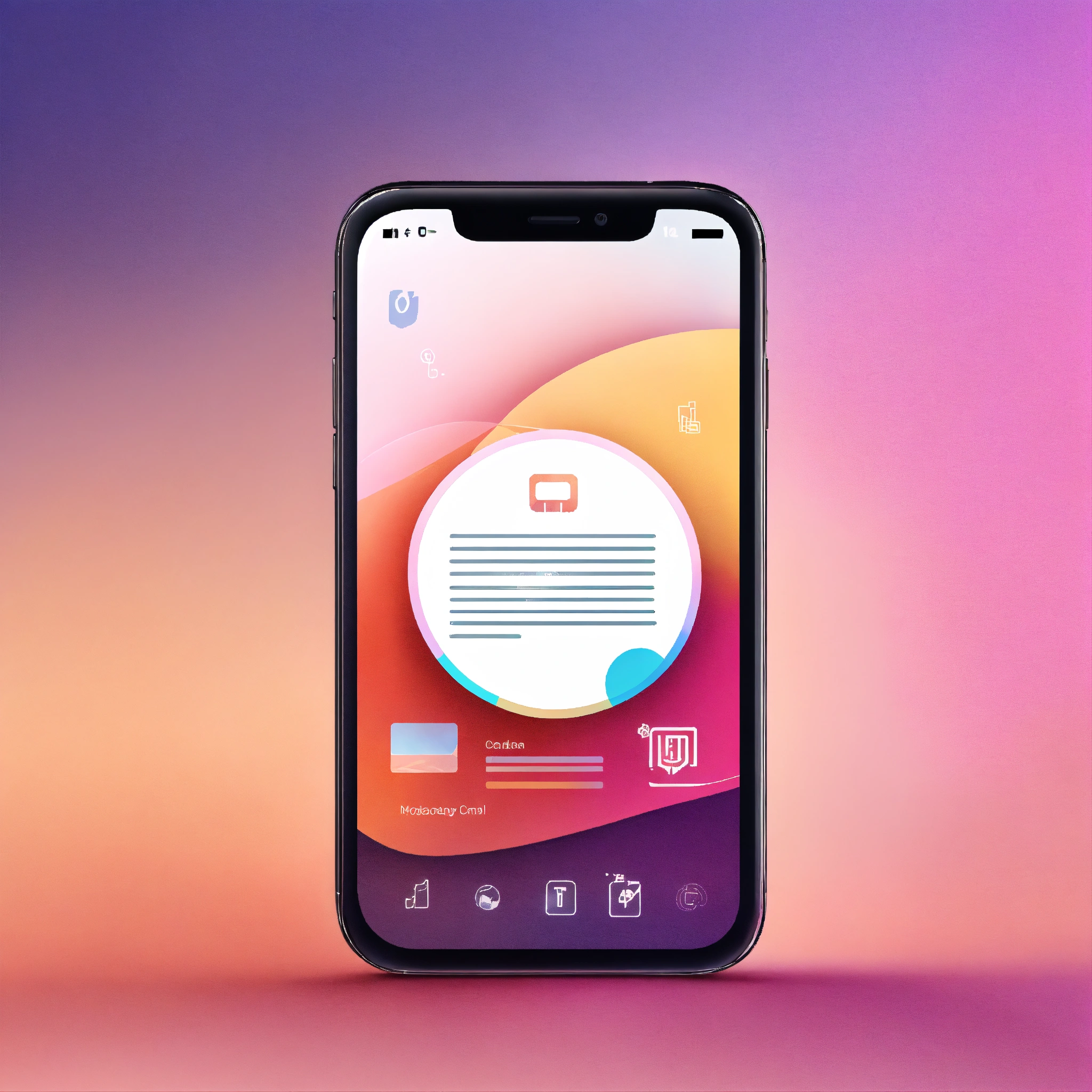 Lexica - Modern app icon for mobile contract management, stylized phone ...