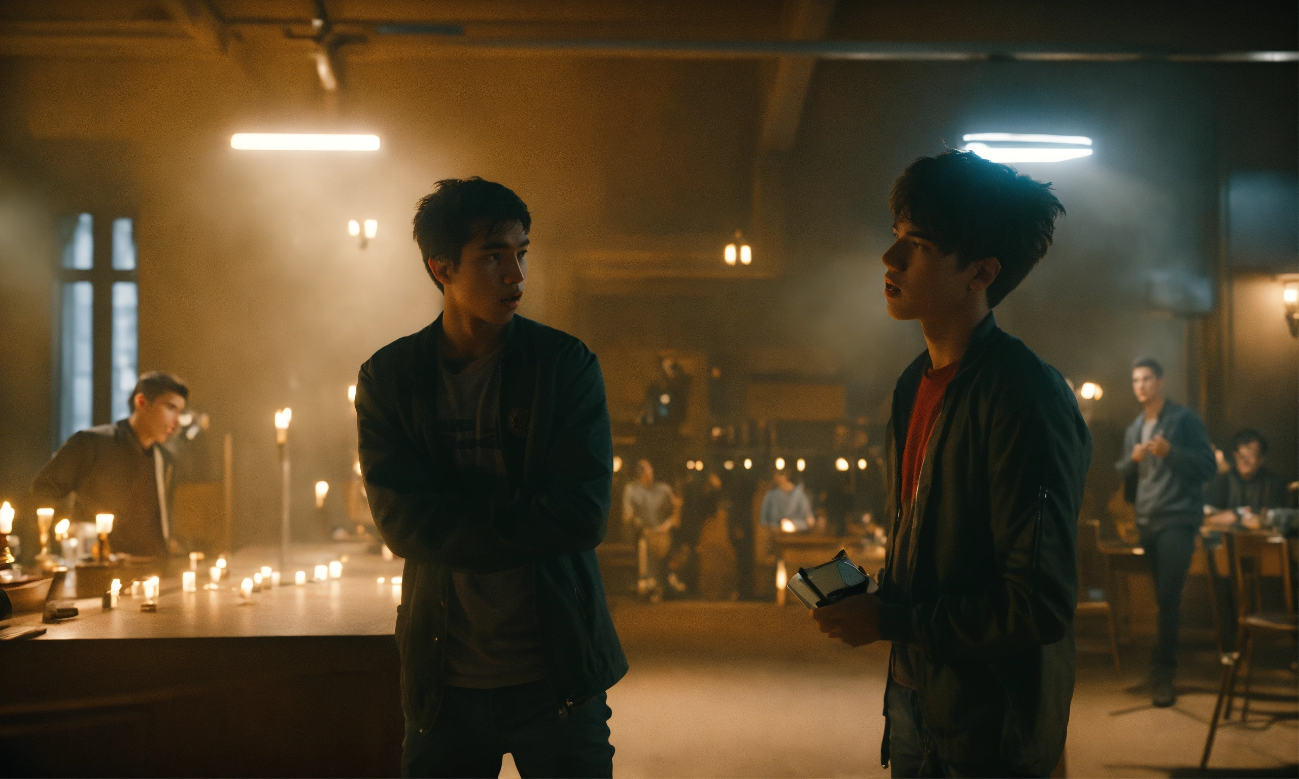 Lexica - Two students Boy1 Boy2 engaged in a heated argument and Their ...