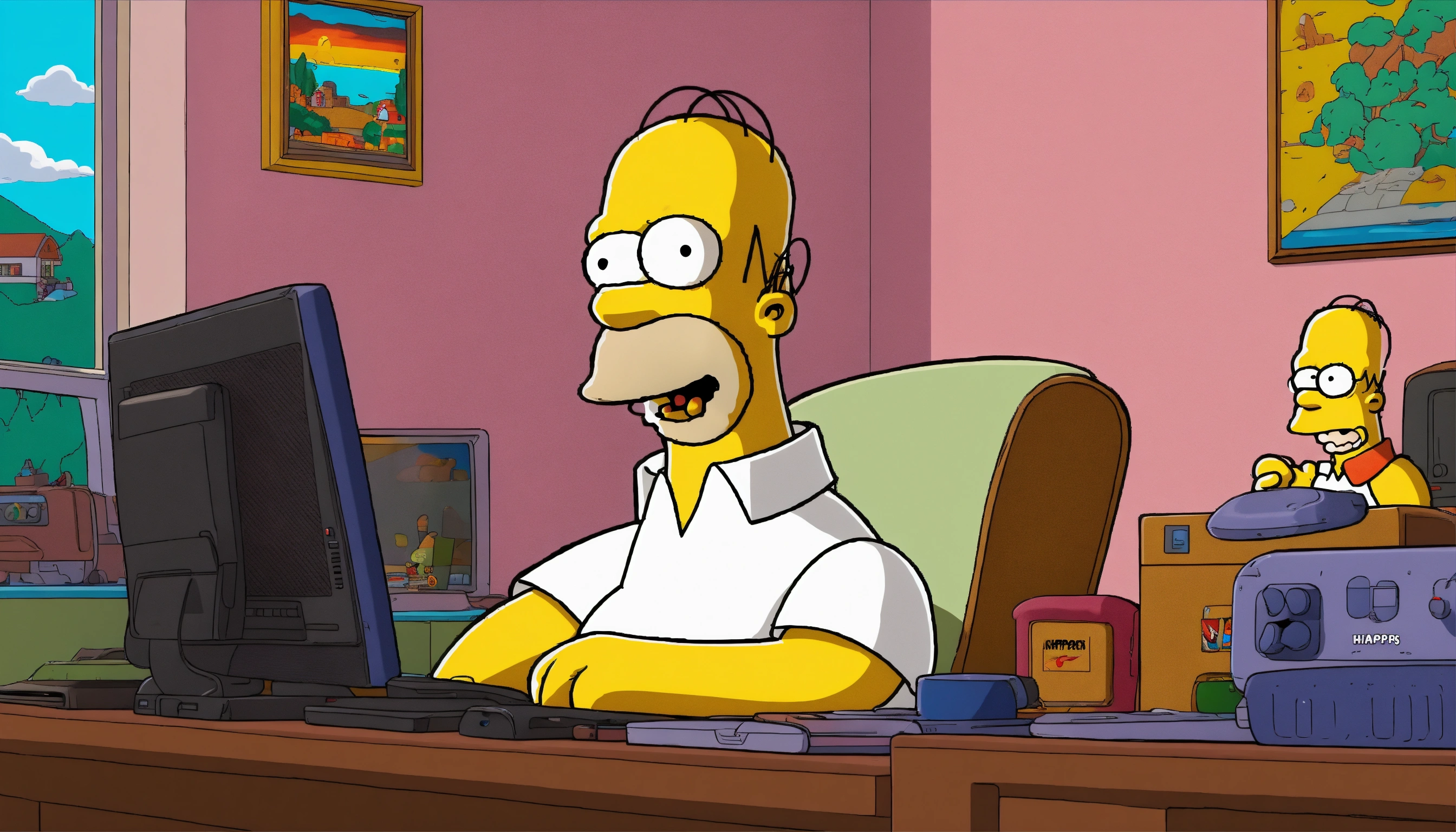 Lexica - Homer Simpson wearing apple vision pro