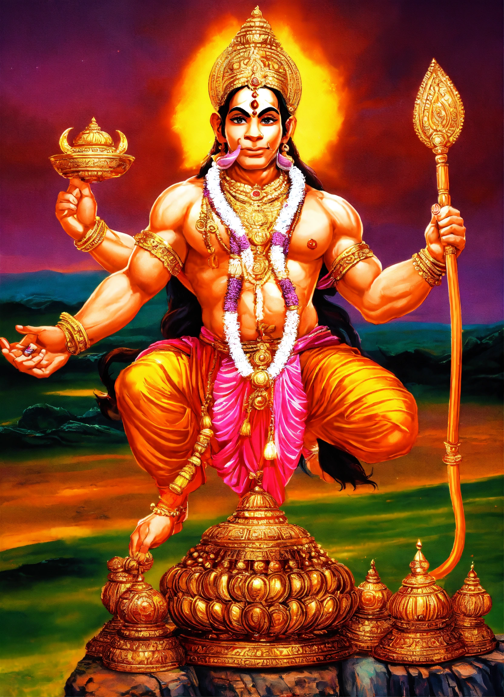 Lexica - Show Lord Hanuman stronger than Ho=ulk