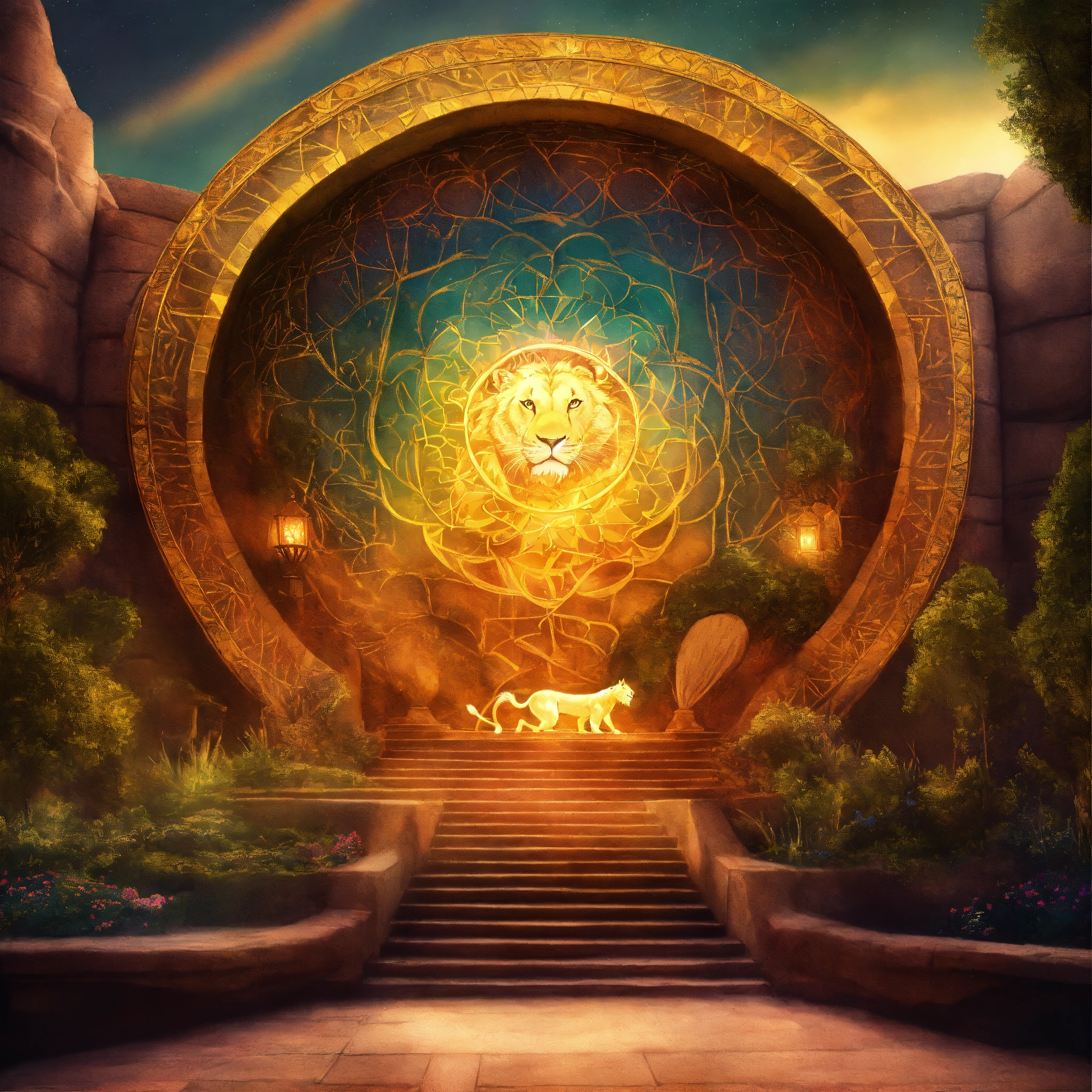 Lexica - Image. illustrate a serenity amphitheater. long exposure ...