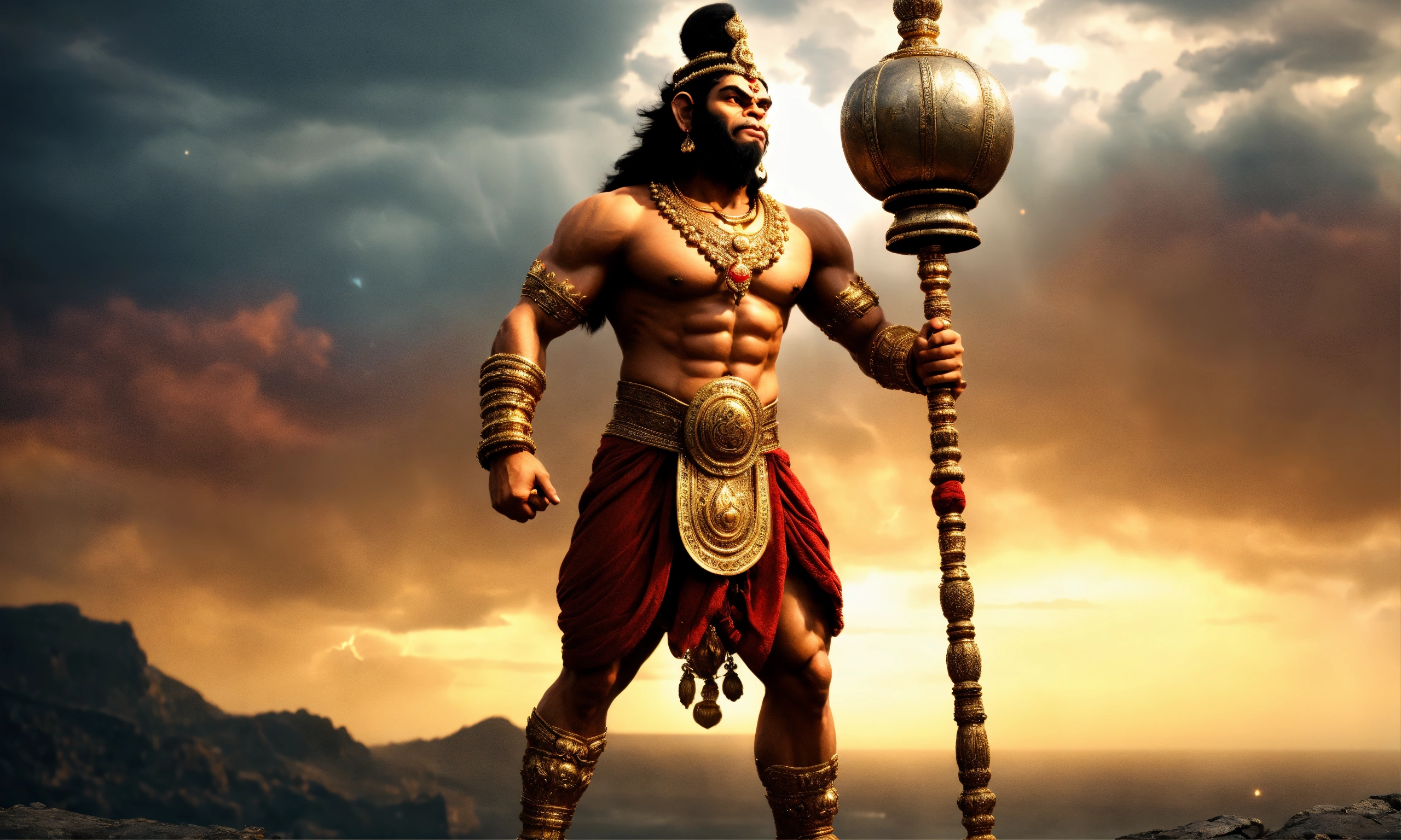 Lexica - Hanuman very realistic ,srong body ,perfect face and body ...