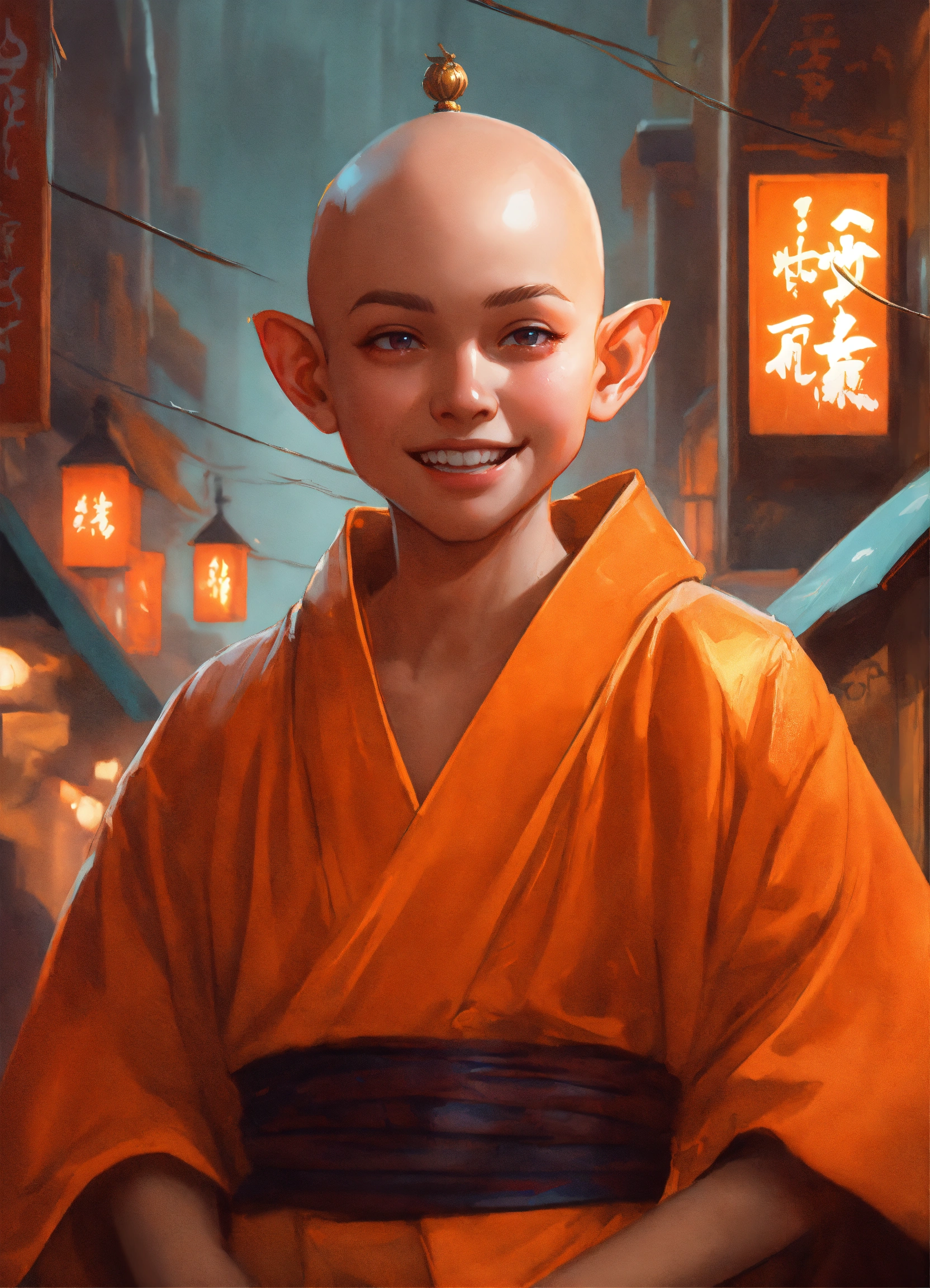 Lexica - Detailed skinny male halfling grinning with mischievous ...