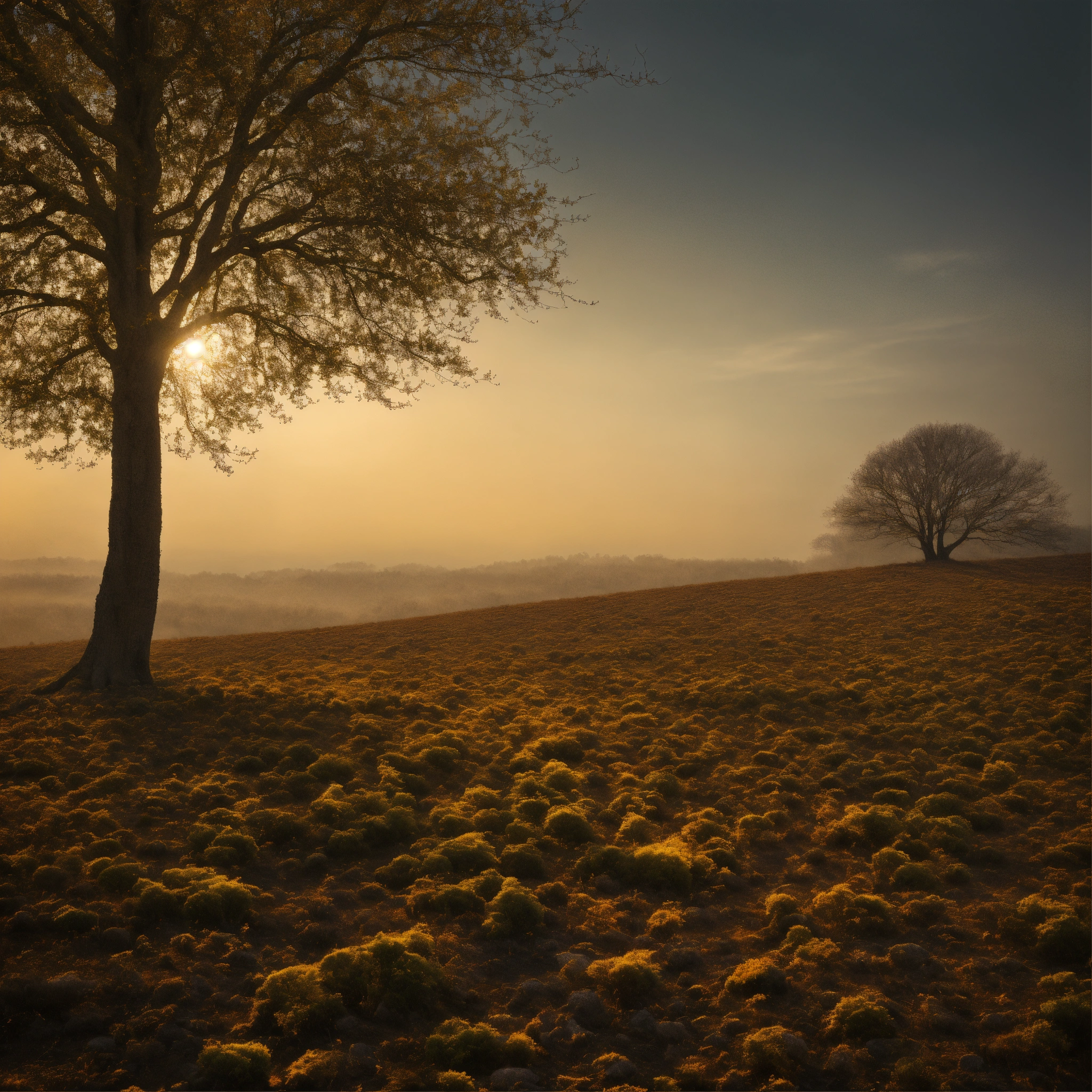 Lexica - High-resolution photograph a trees landscape abstract ...