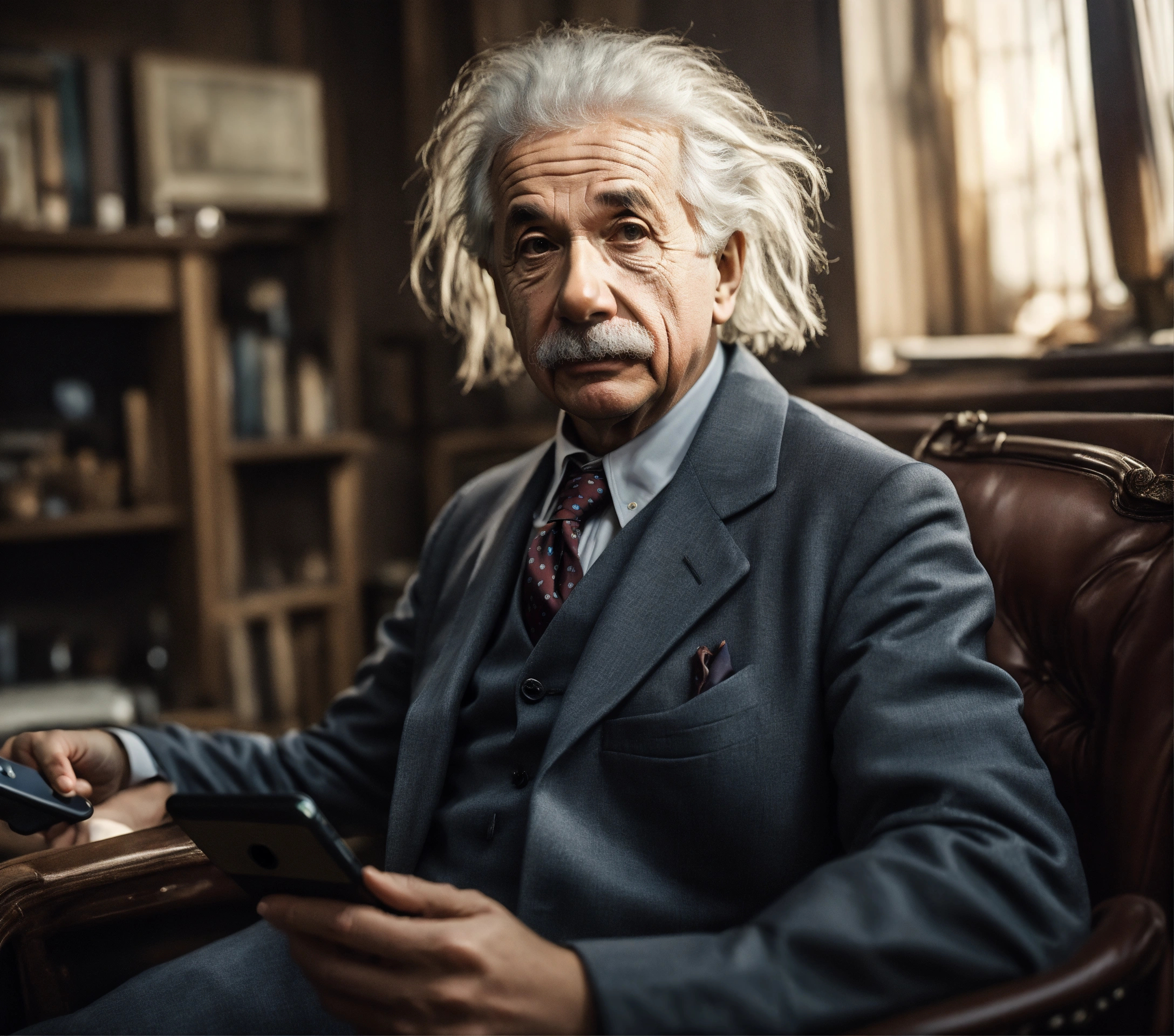 Lexica - Albert einstein age early 20s wearing a modern suit taking ...