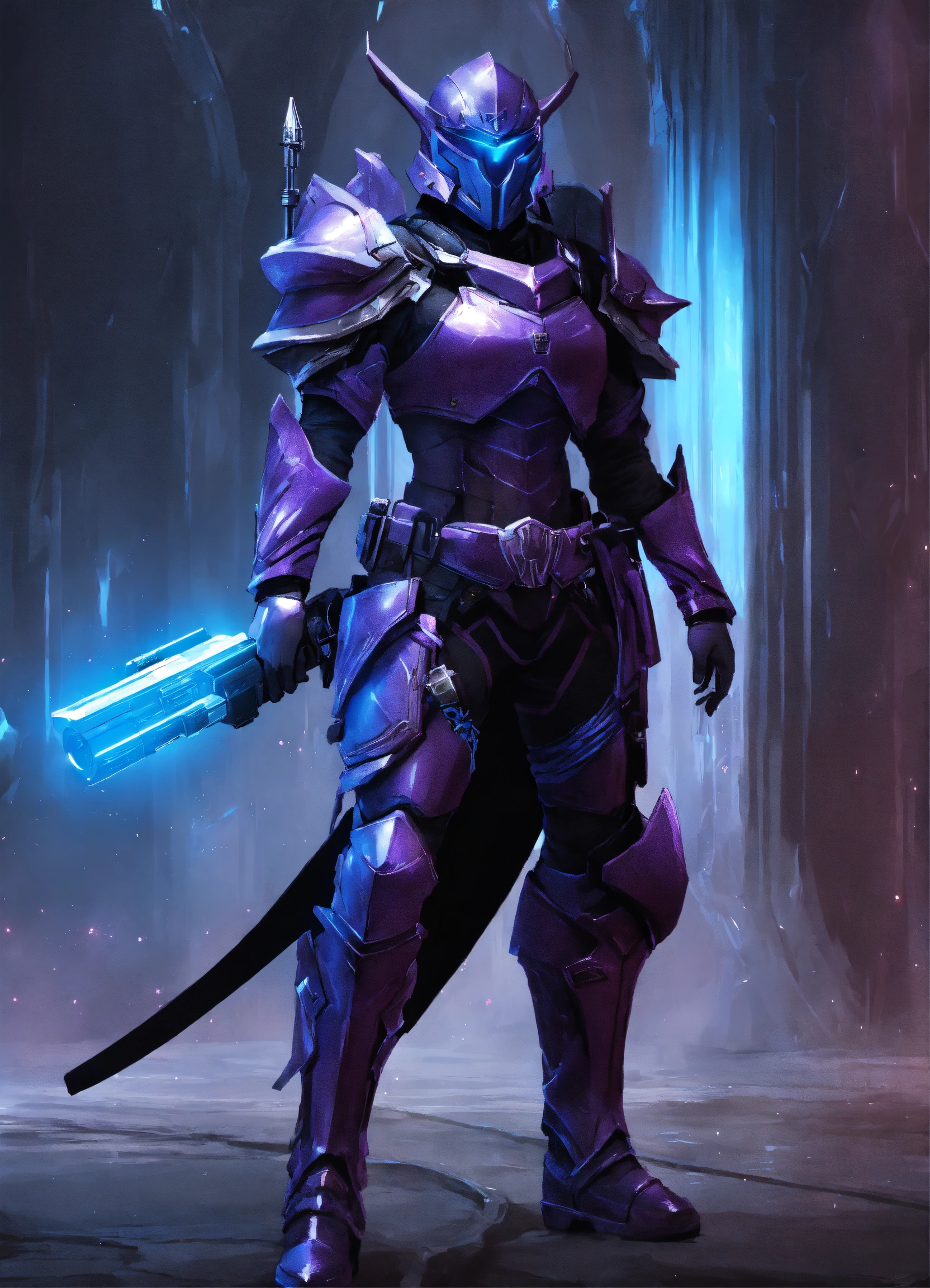 Lexica - Full body of a high elf sci fi soldier wearing heavy sci fi ...