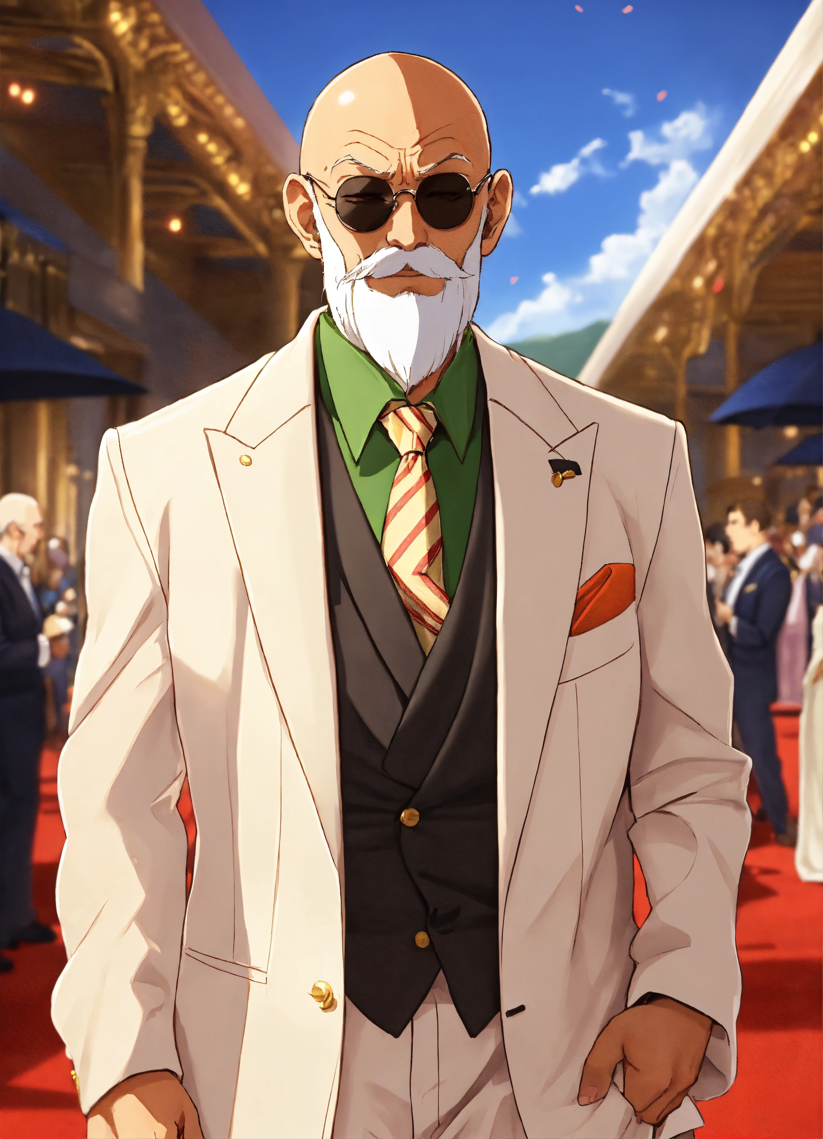 Lexica - Master roshi in a high class suit and tie for the red carpet ...