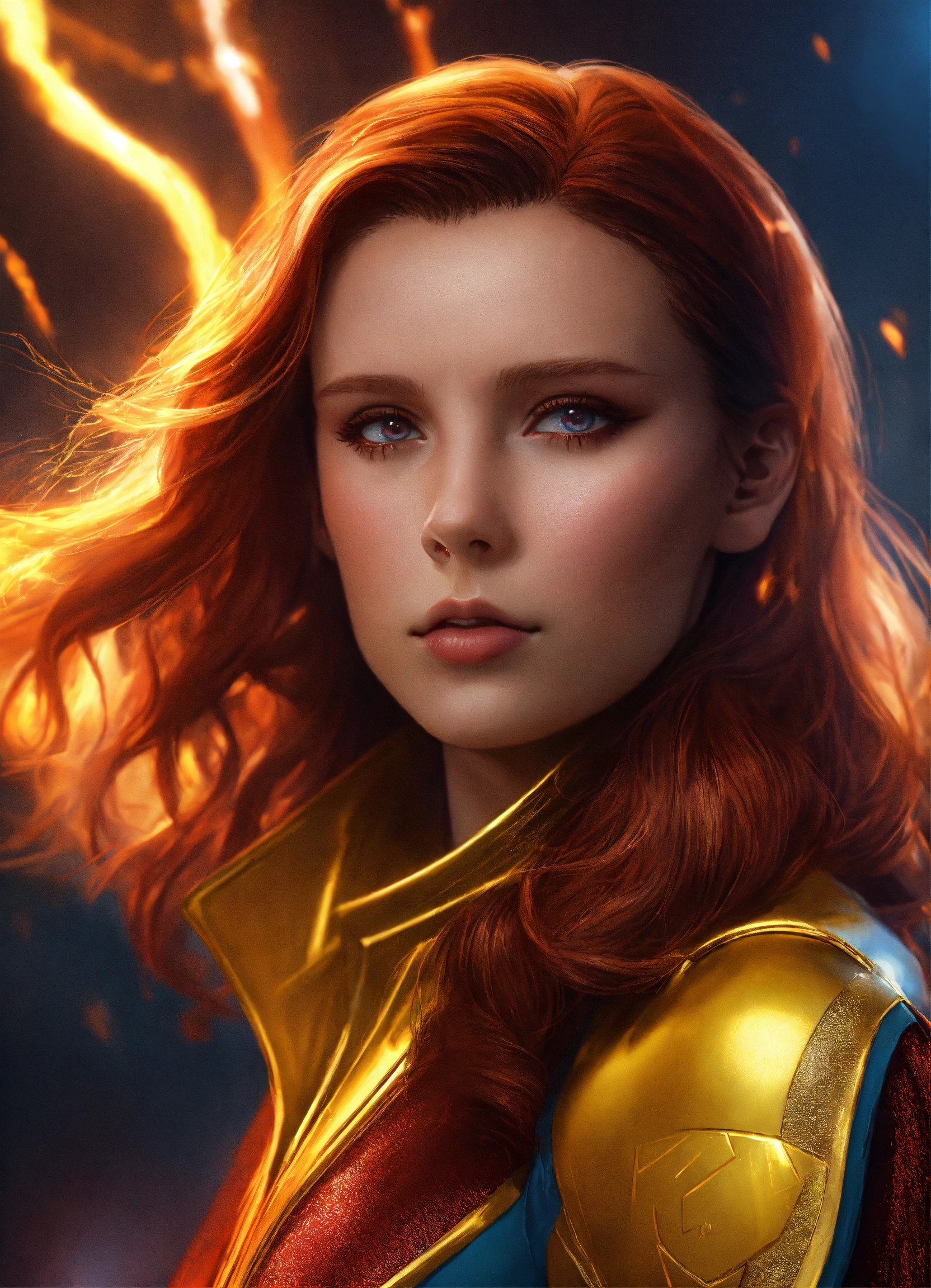 Lexica - Millie Bobby Brown as Dark Phoenix from the Xmen, cinematic ...
