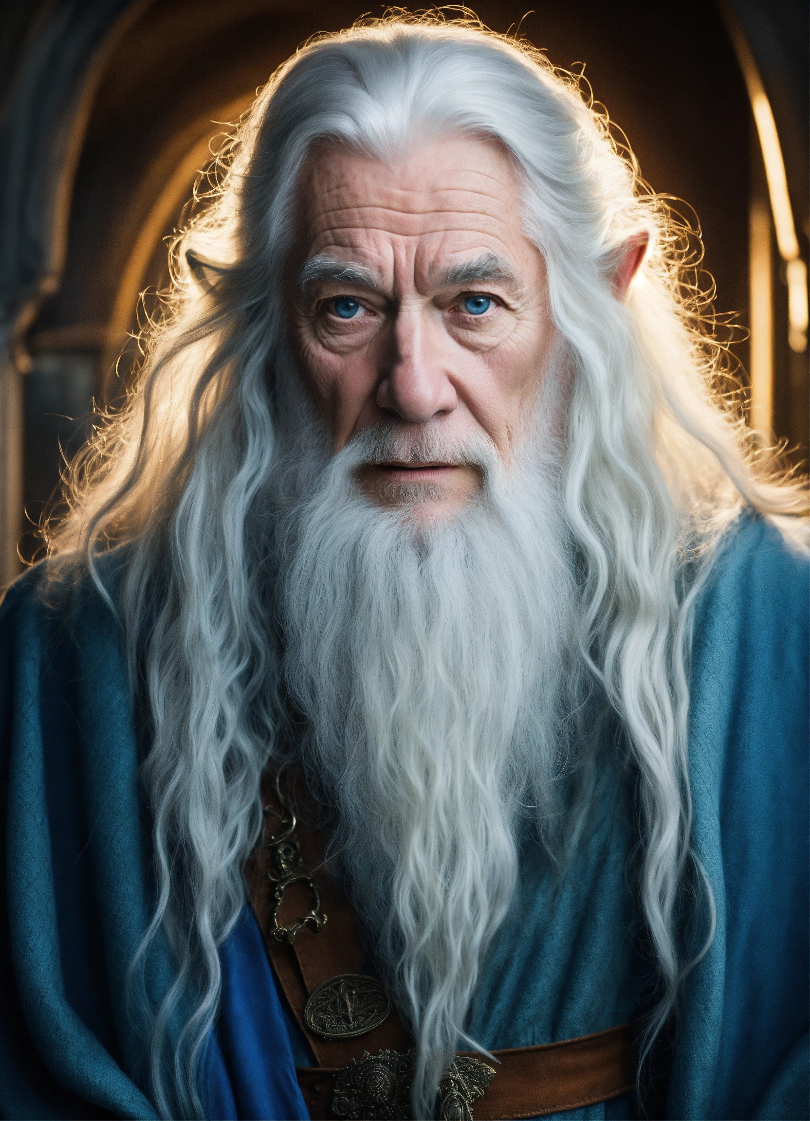 Lexica - An old white man, from the shire, with white hair and bright ...