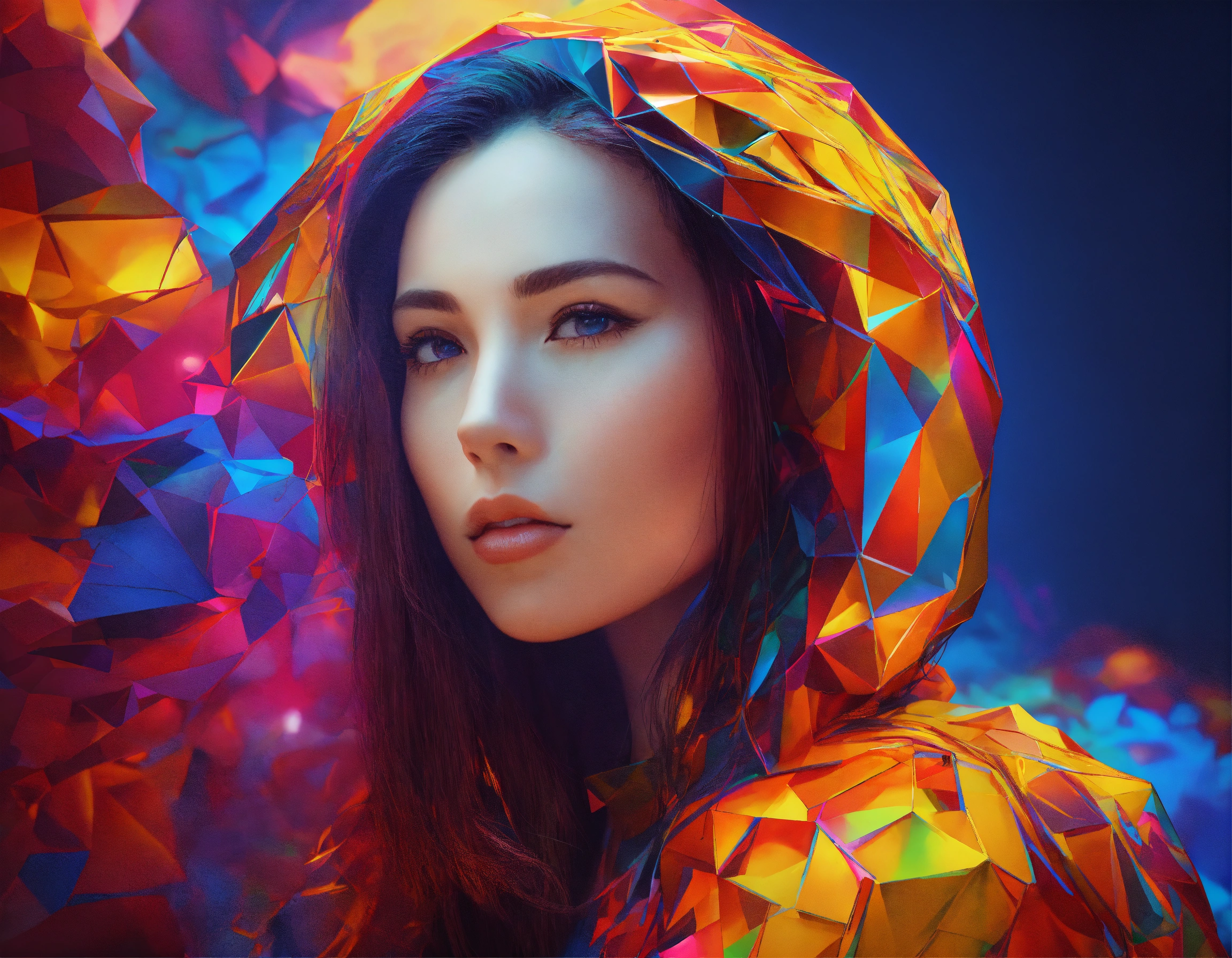 Lexica - Imagine "girl and lion wild. ((vivid colors)), ((abstract ...
