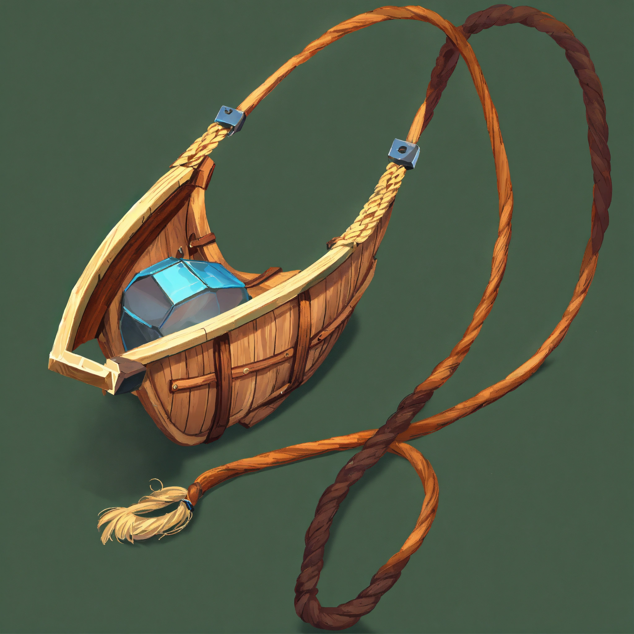 Lexica - Simple wooden sling, weapon, game icon, stylized, simple ...
