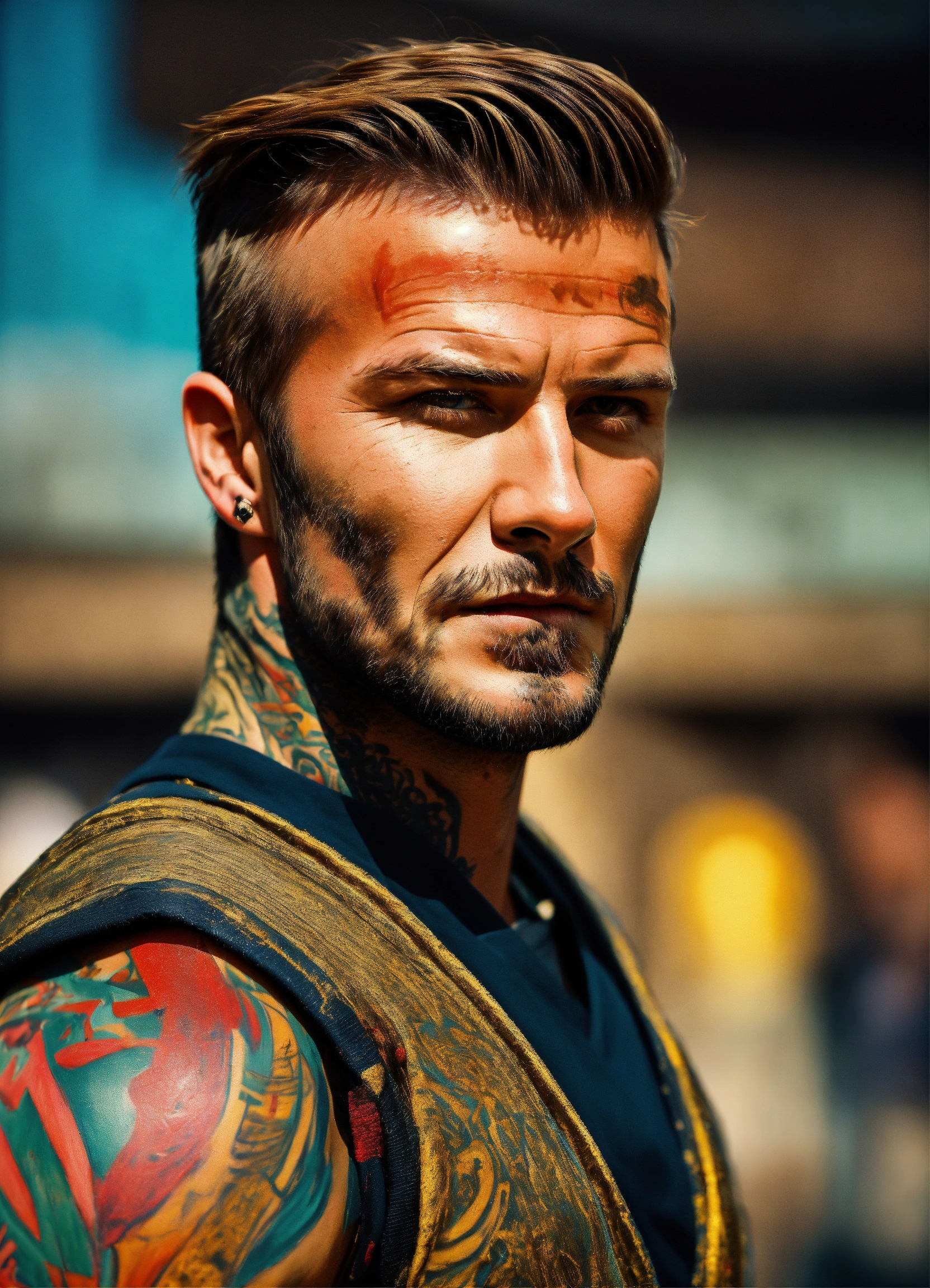 Lexica - A painting style oil color of "David Beckham" in behance hd ...