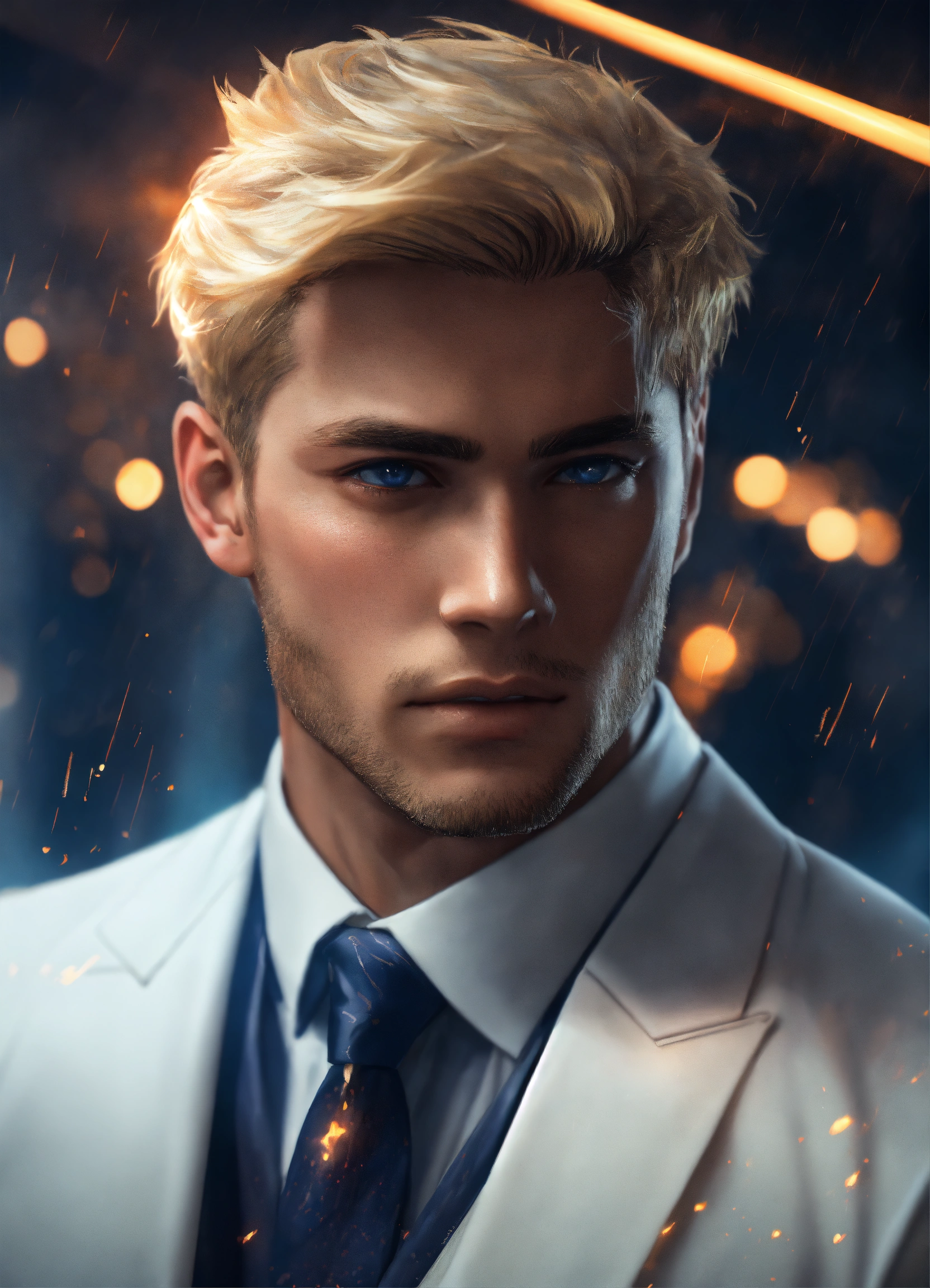 Lexica - "magical Angel of Deceit", dark sky, rays of eerie light ...