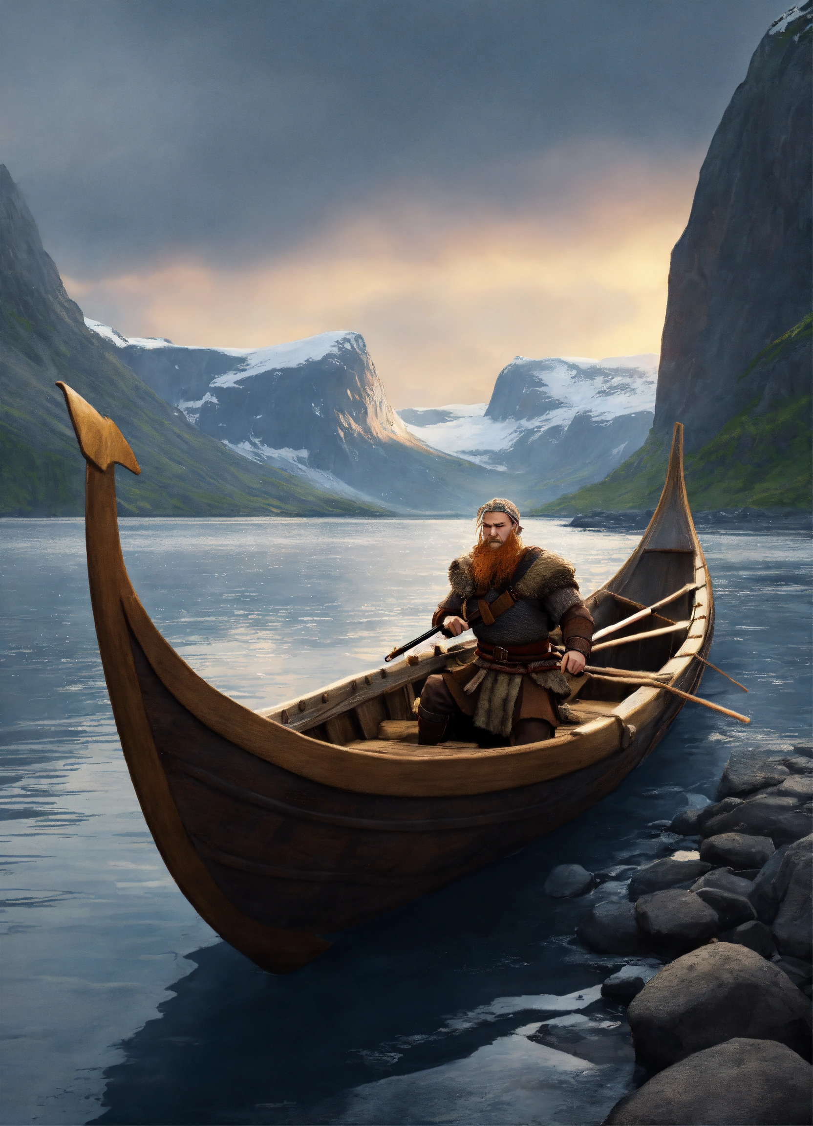 Lexica - A pixar animated photo of an early viking raider on a viking ...