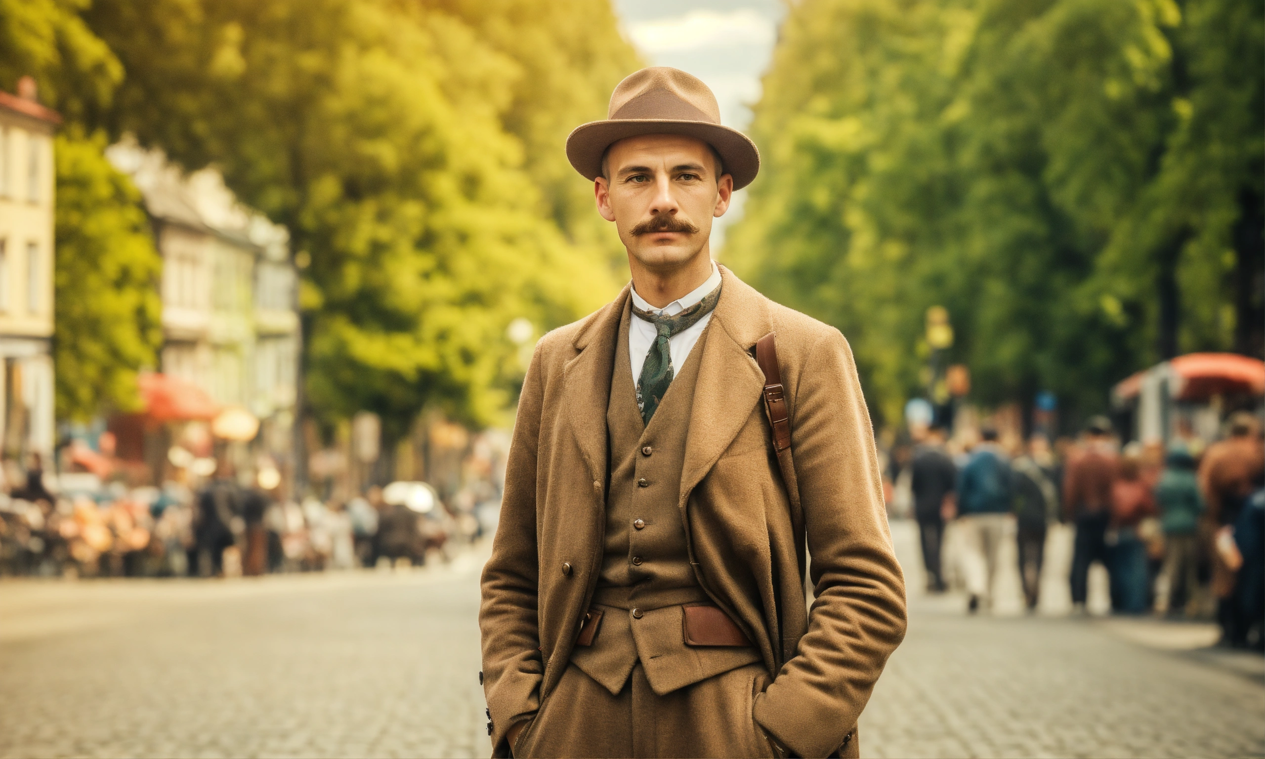 Lexica - Cute poland man in full haight 1920-1930 on streen in warshaw ...