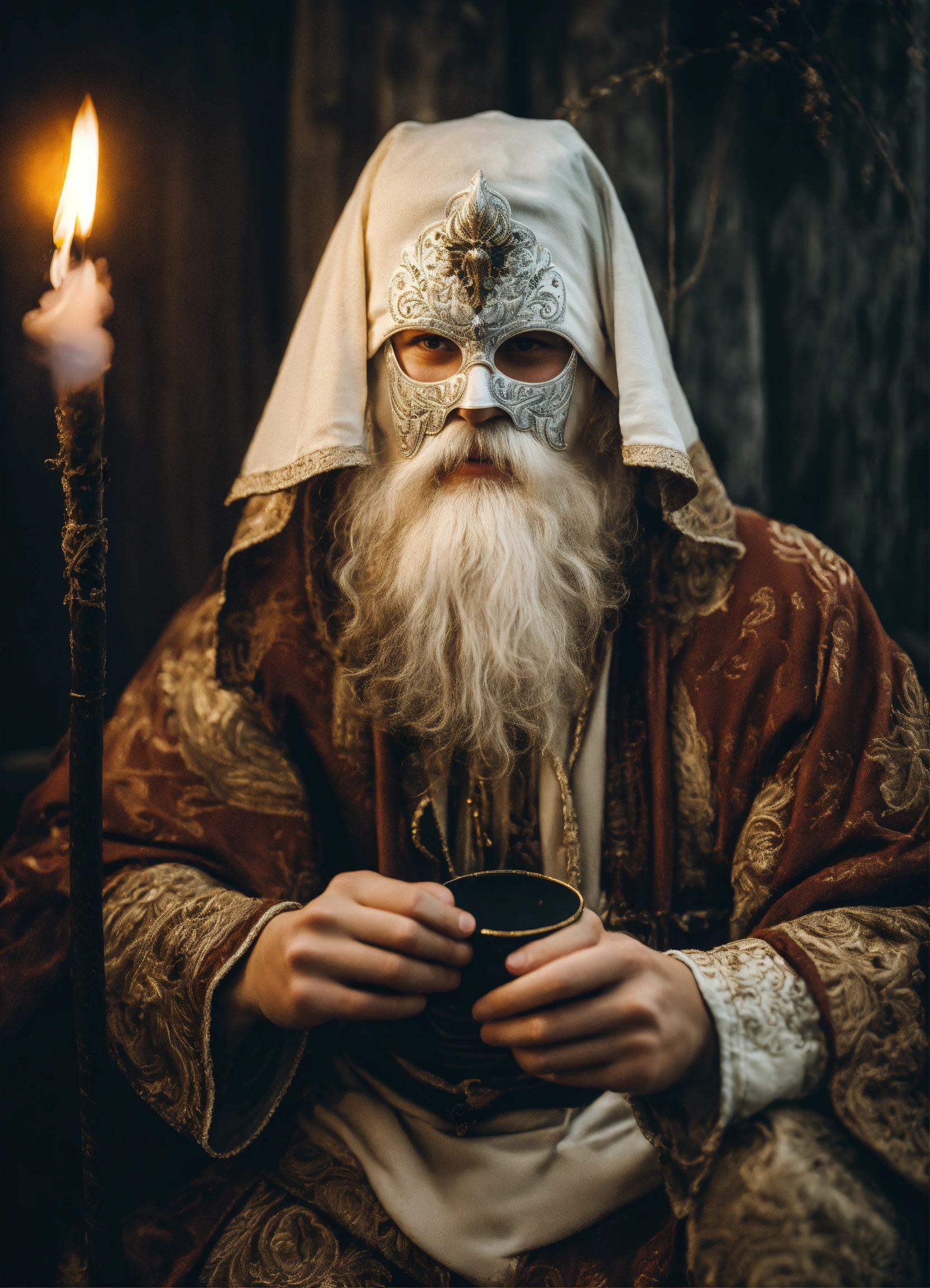 Lexica - Slavic wizard with a white mask