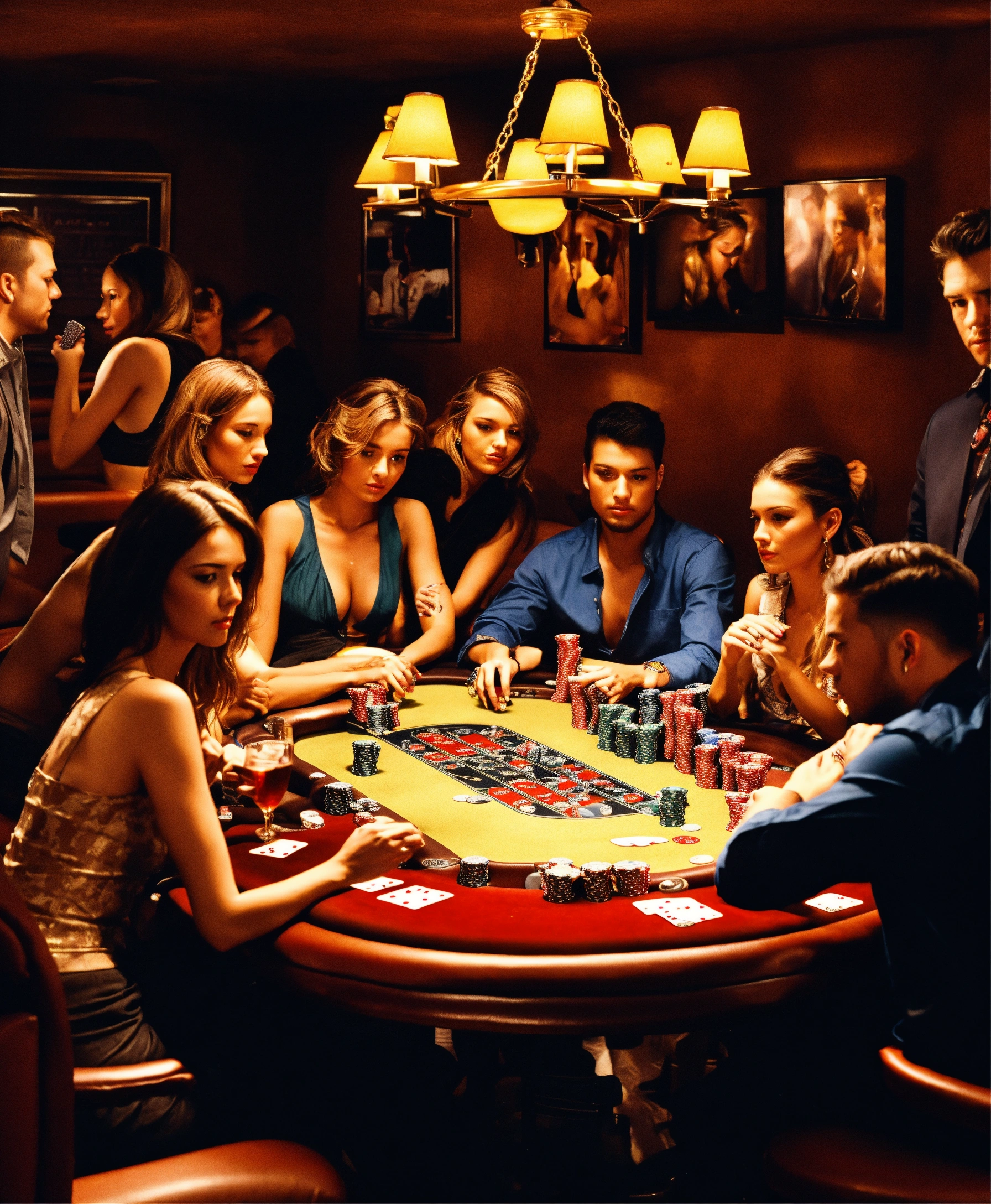 Lexica - 8 players seated playing Texas Holdem at a professional poker ...