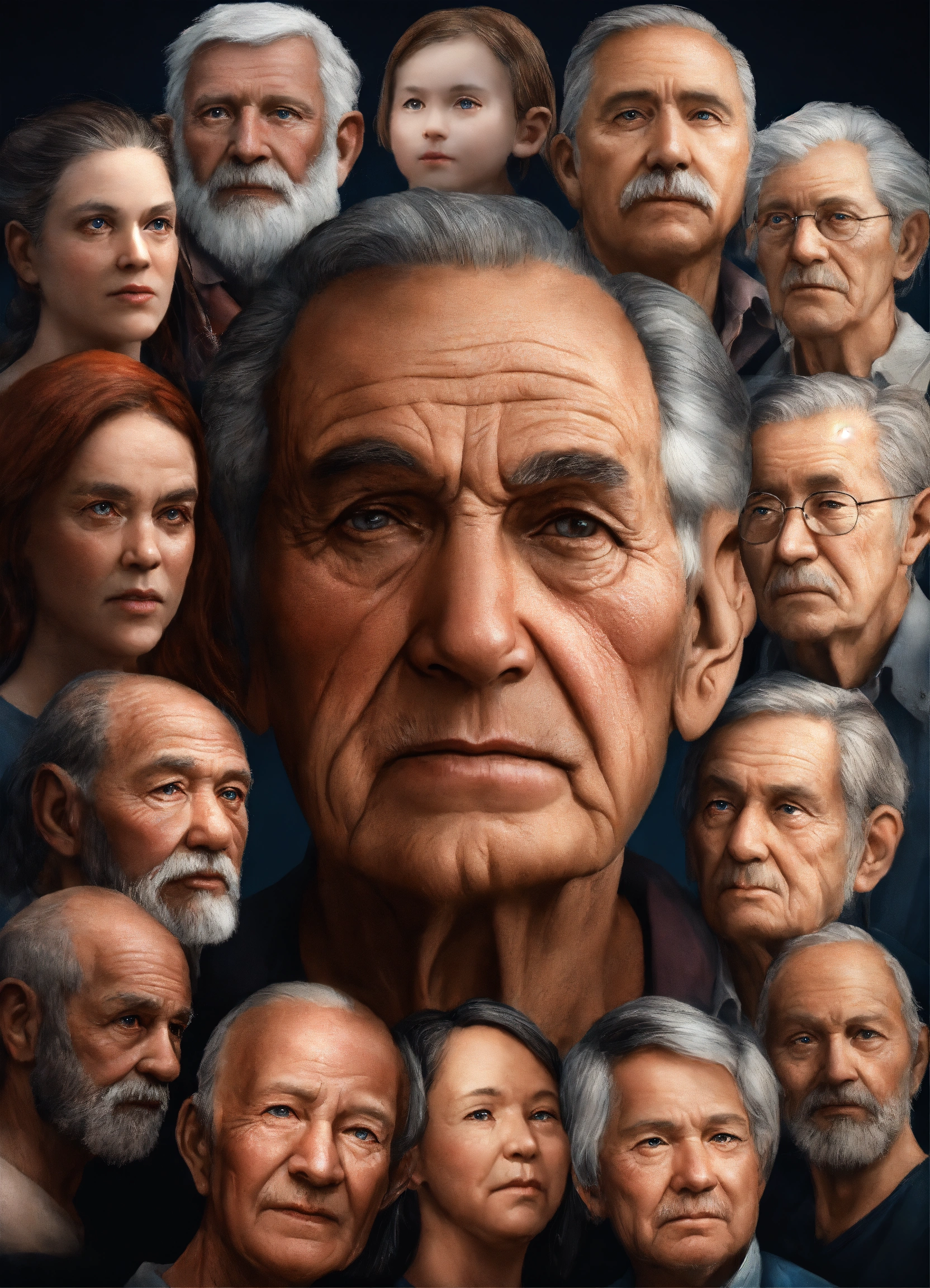 Lexica - Many national, many faces together , man , women, children ...