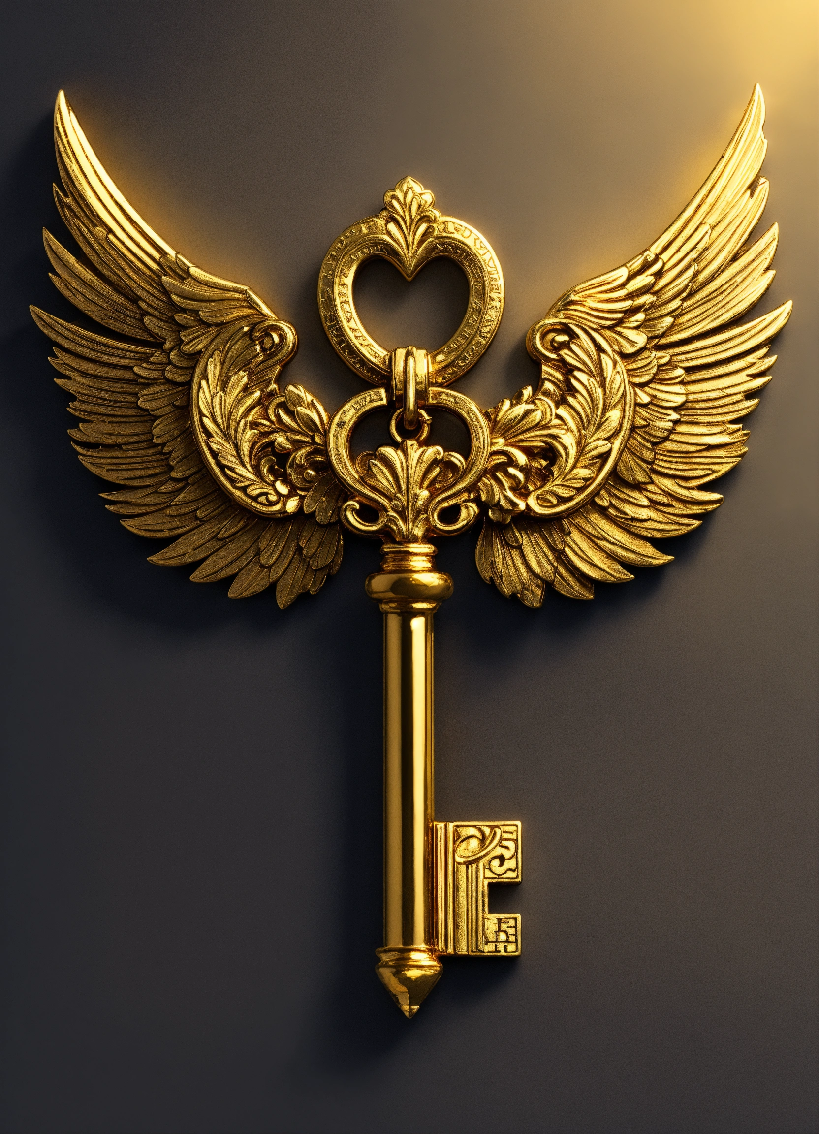 Lexica - Draw a golden winged key logo ,cinematik, 4k