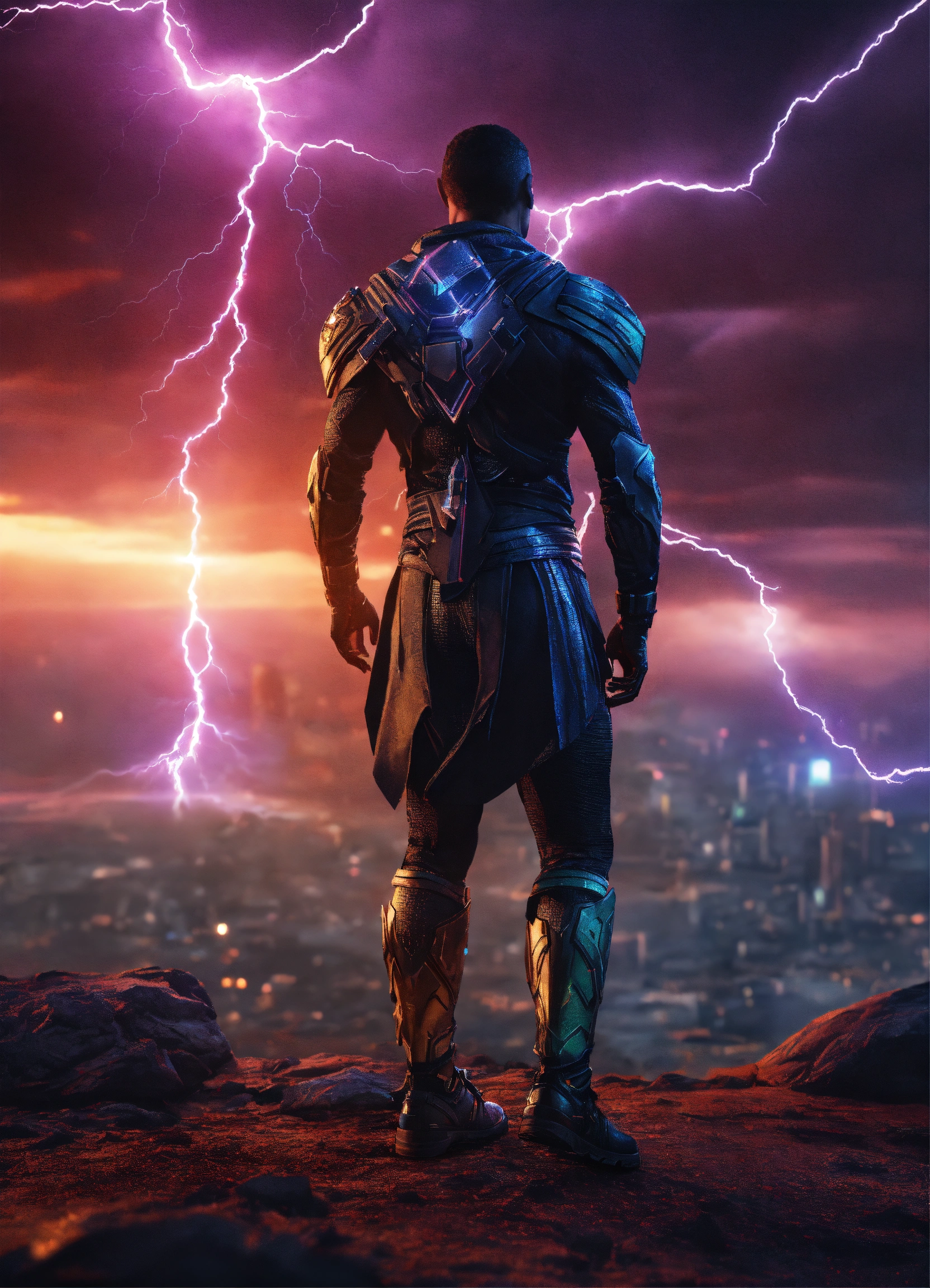 Lexica - An image that represents a full-bodied African purple & black ...