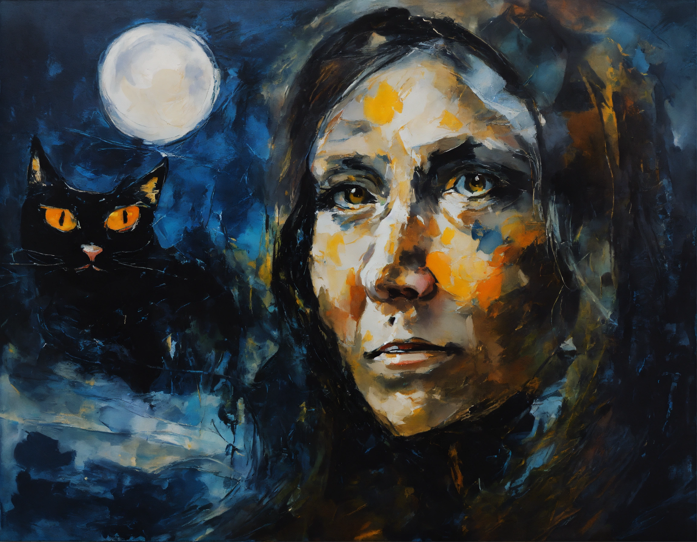 Lexica - Painting in the style of abstract expressionism with the face ...