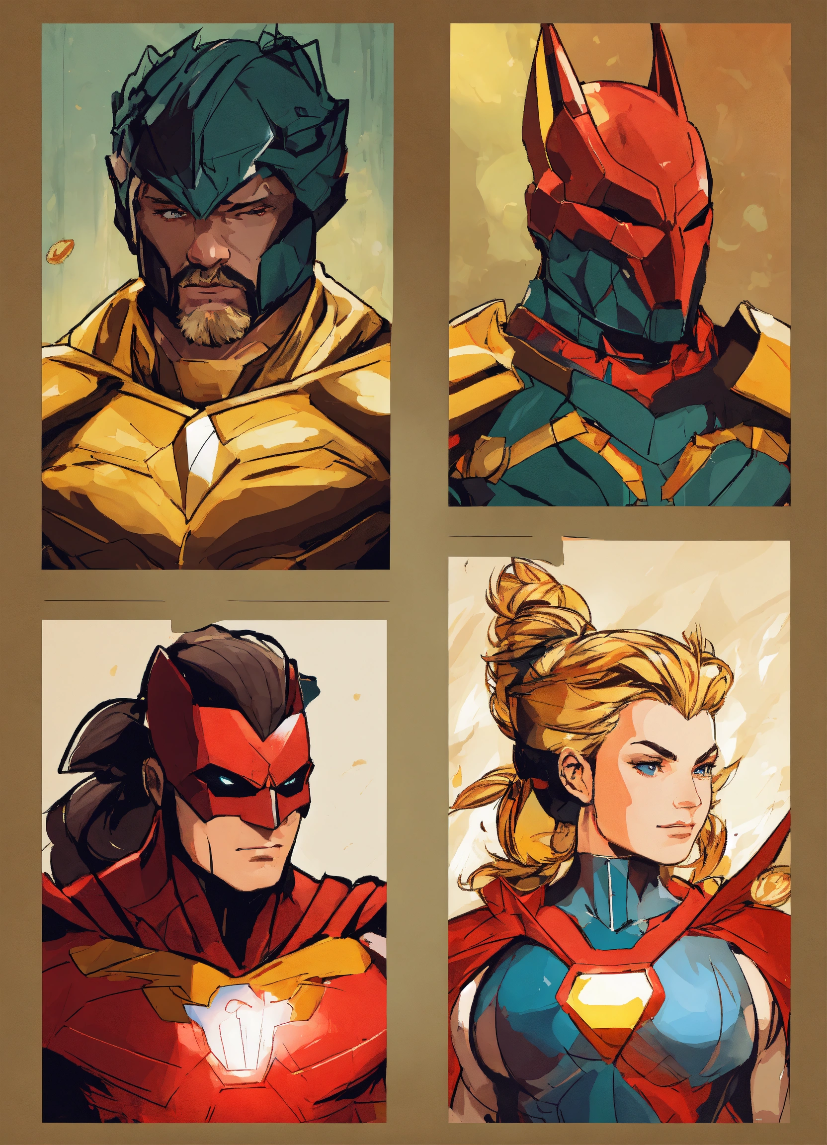 Lexica - Create 5 similar heroes but to go from weaekest to strongest ...