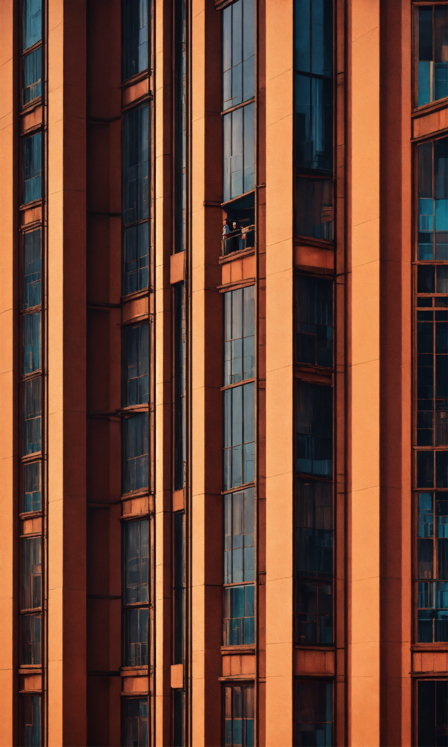 Lexica - Some people look over tall building windows, in the style of ...