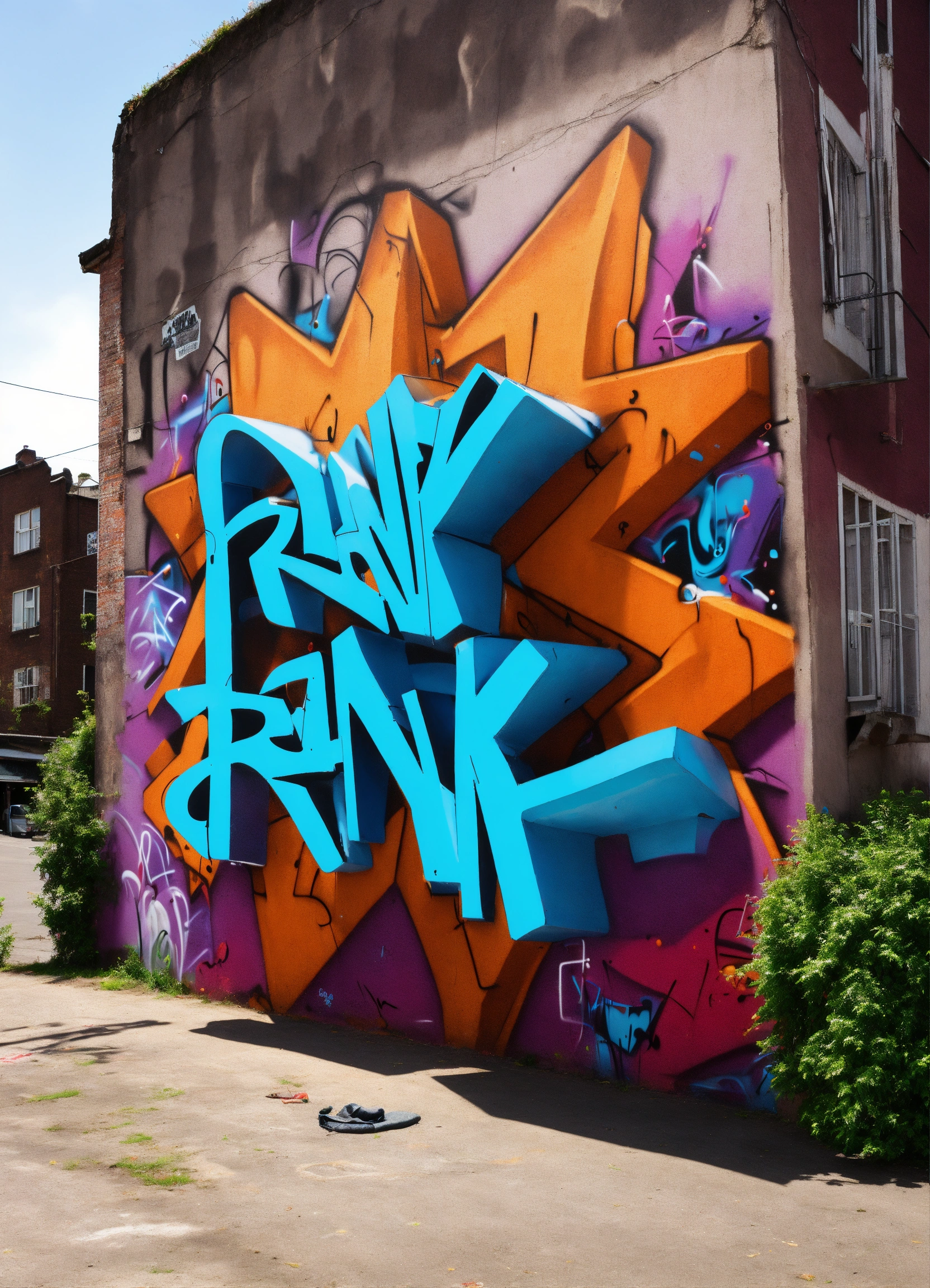 Lexica - The name frank in 3d graffiti art