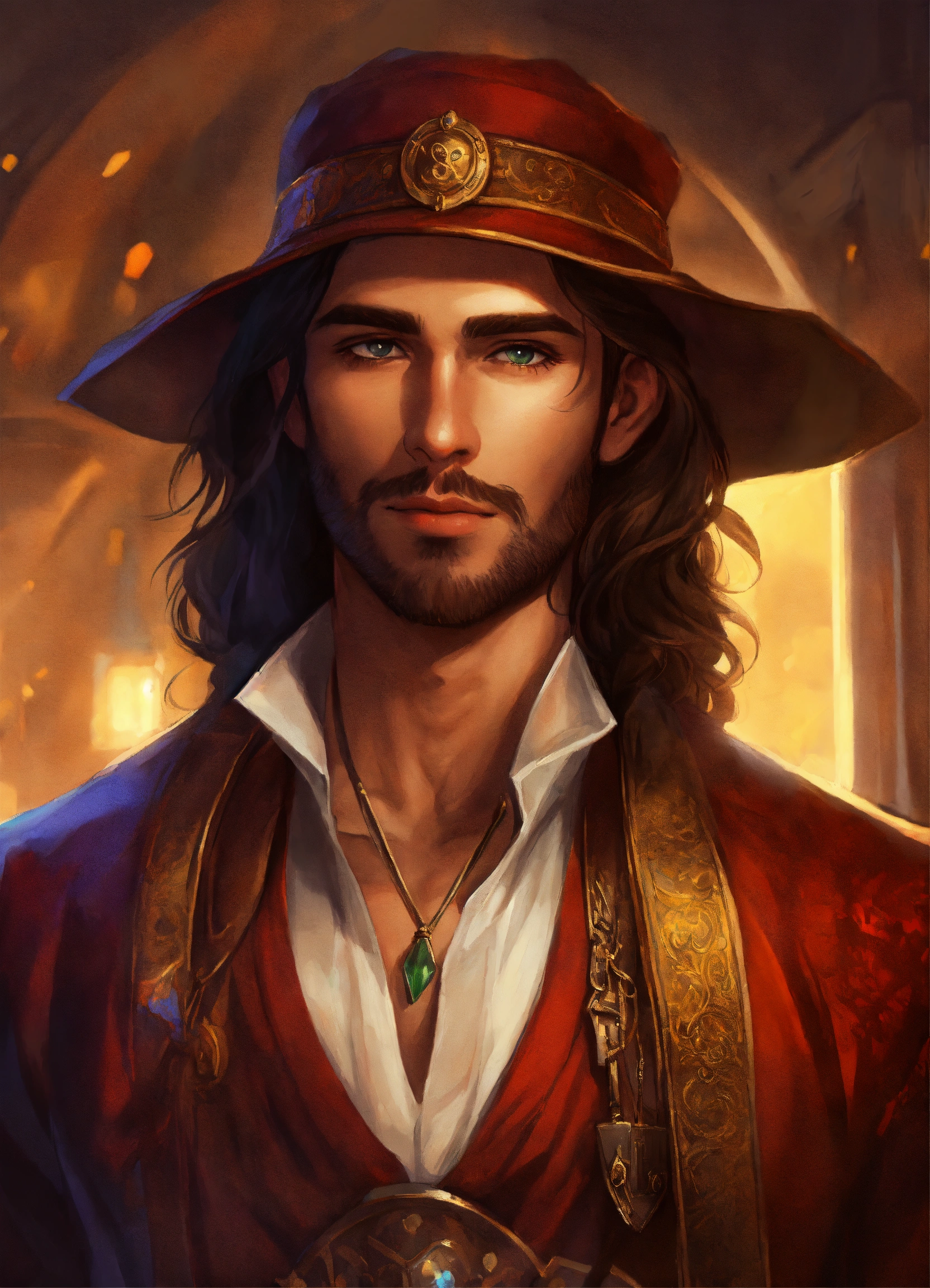 Lexica - Hot rich merchant man mid 20's looks confident realistic art ...
