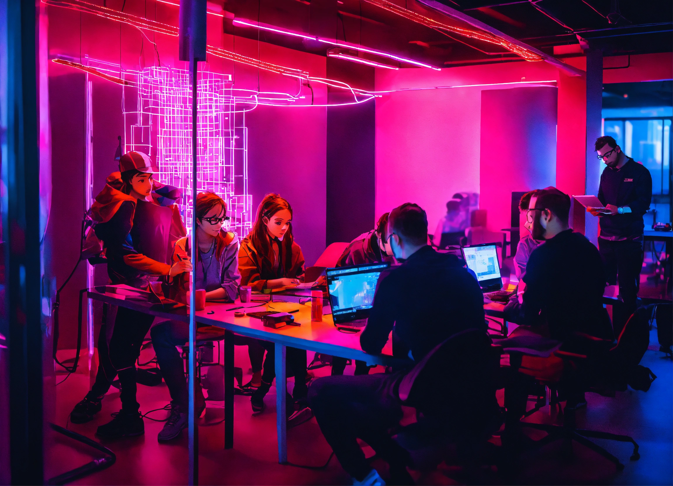 Lexica - Team of web developers (with woman too) building prototypes ...