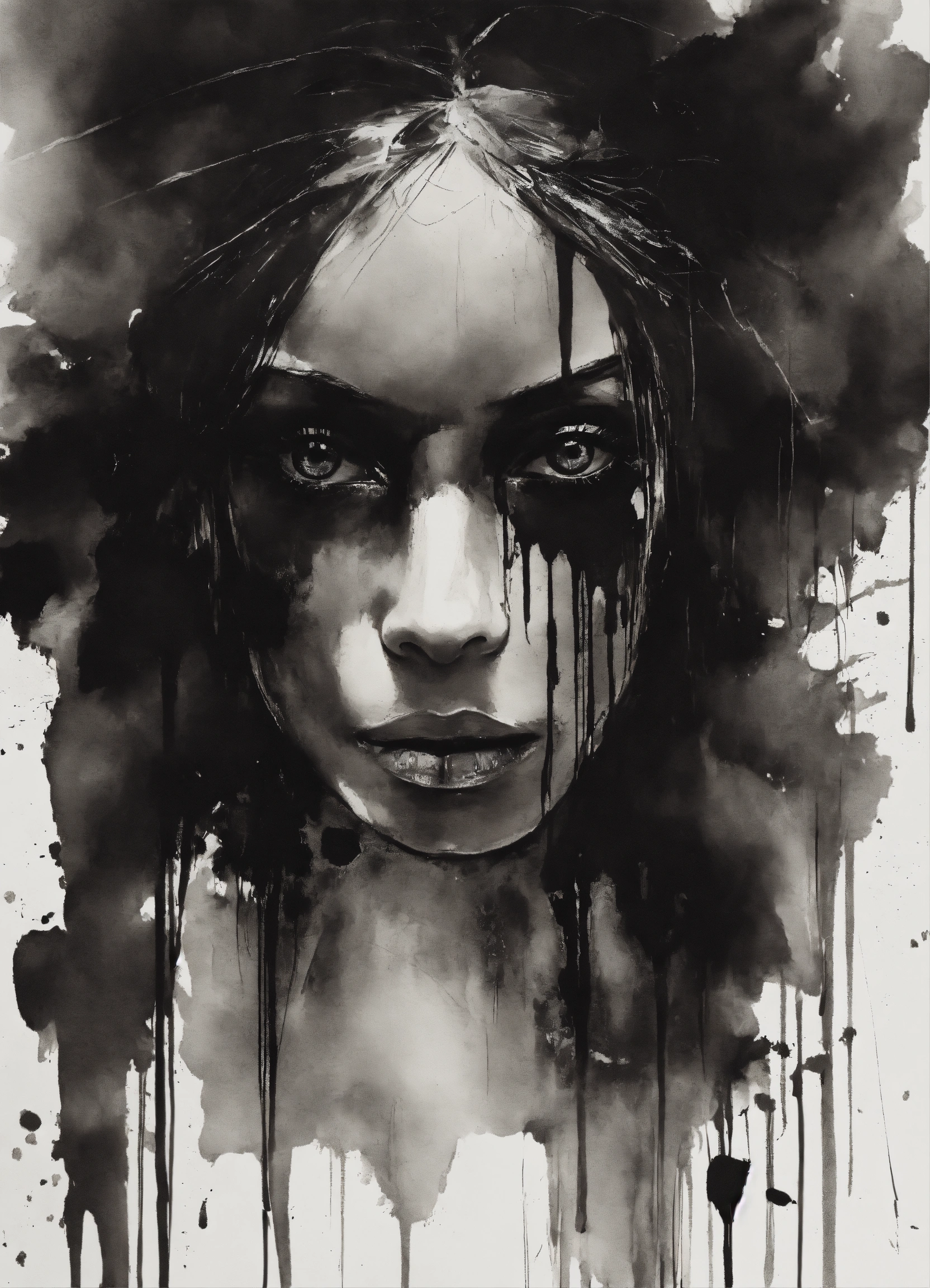 Lexica - Create a black and white poster with the personification of ...