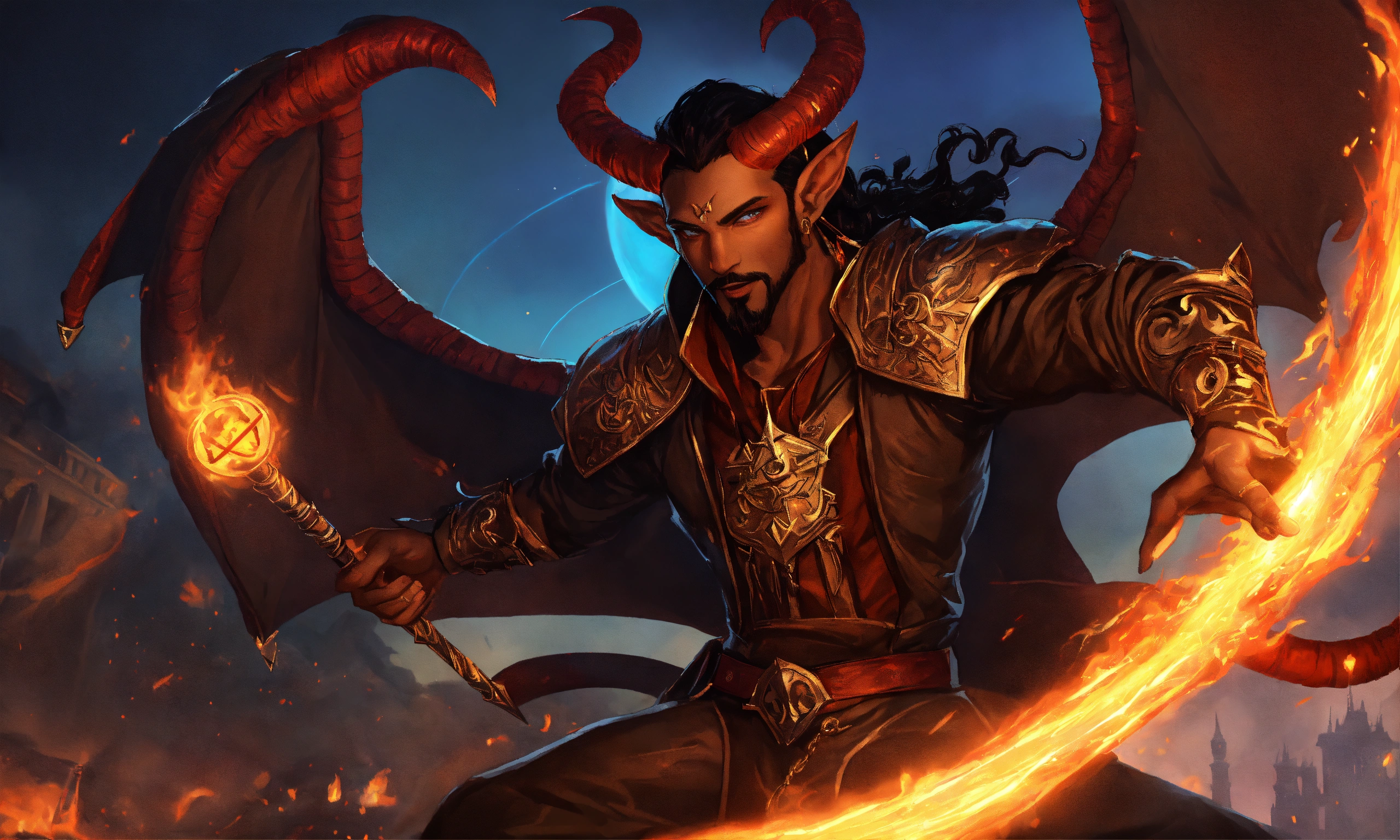 Lexica - A tiefling from Dungeons and dragons, around 5 feet 10 inches ...