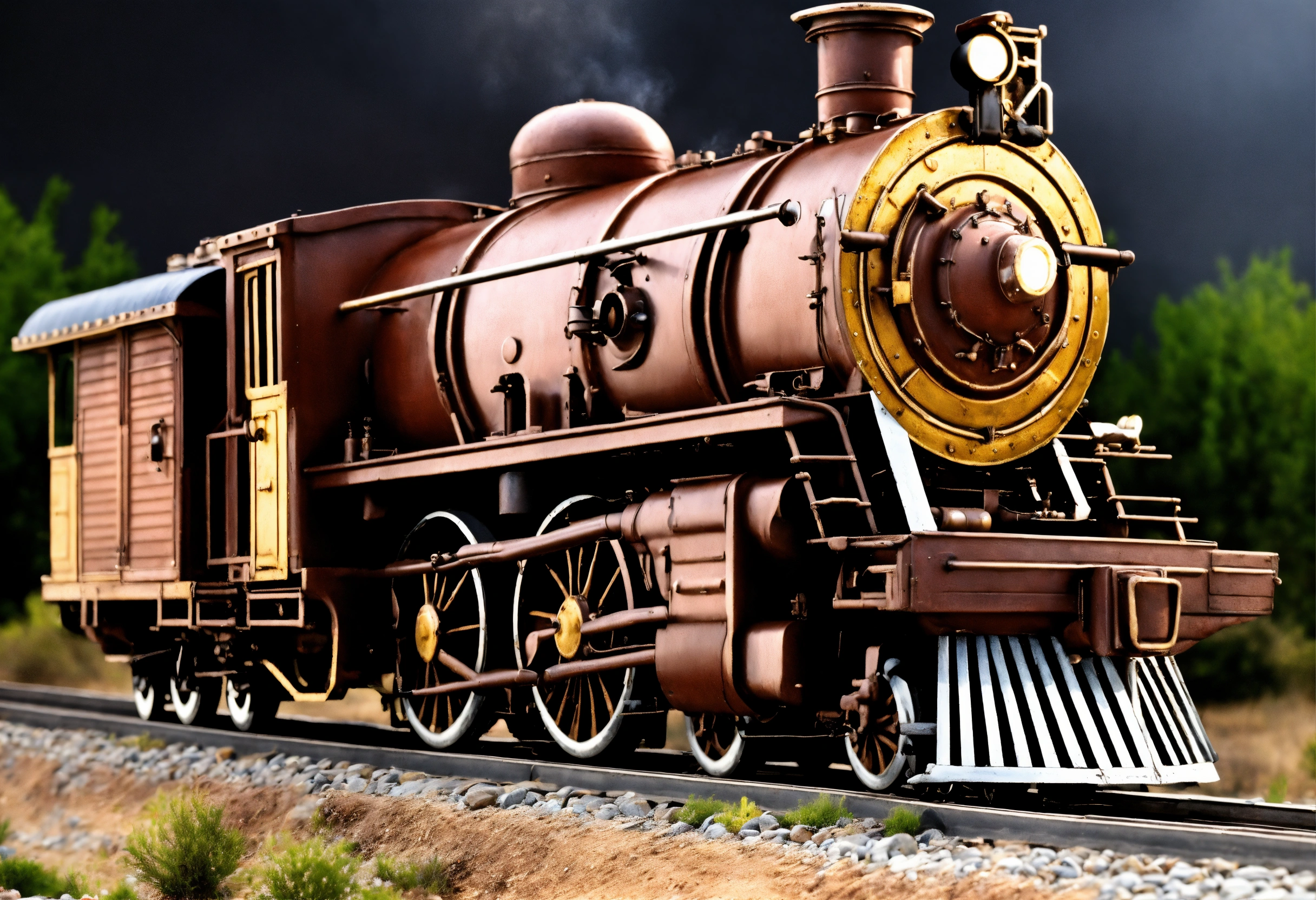 Lexica - Old west train, high detail, heavy duty, steam punk, heavily ...
