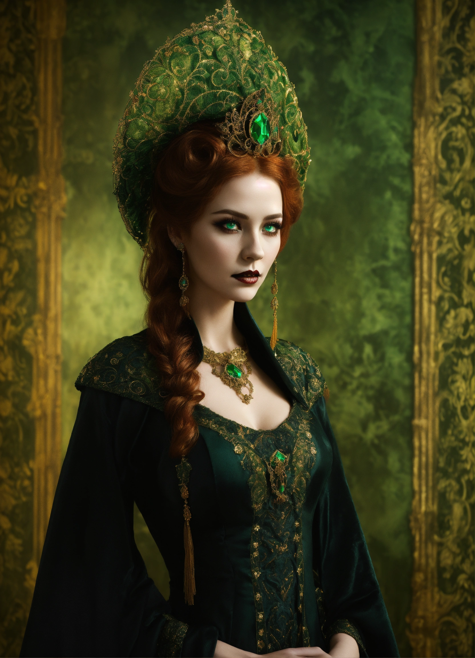 Lexica - Beautiful gothic enchantress Gothic Empress with flowing robes ...