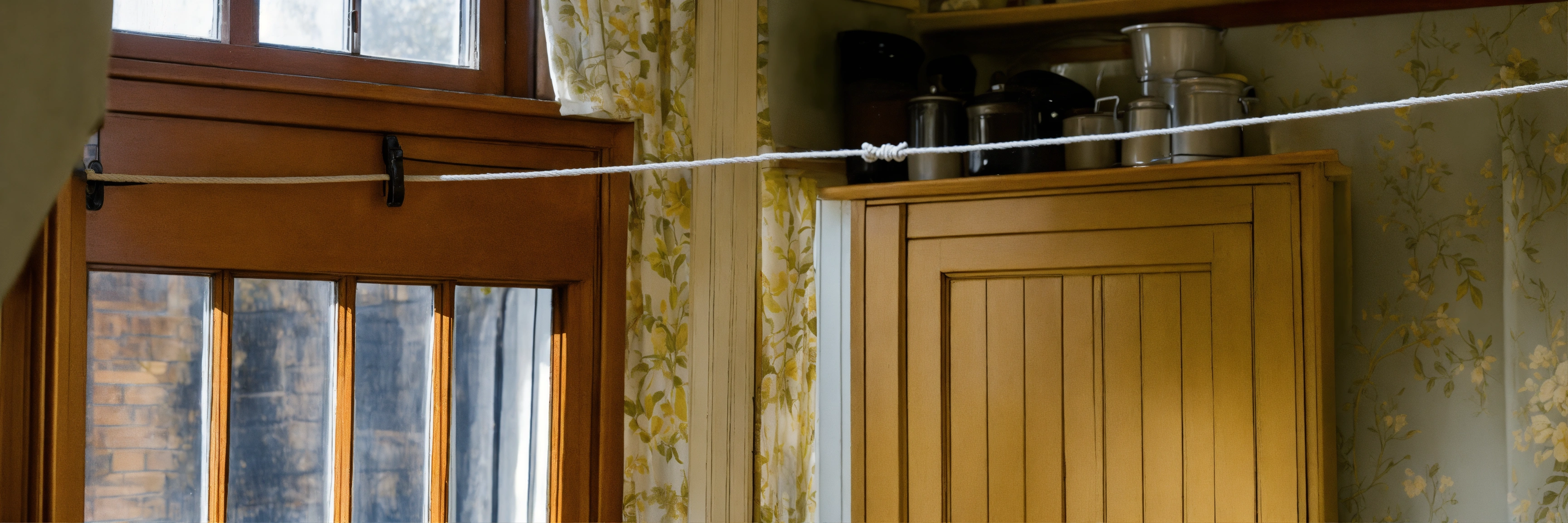 Lexica - Loose clothesline ropes in the kitchen of a typical old ...