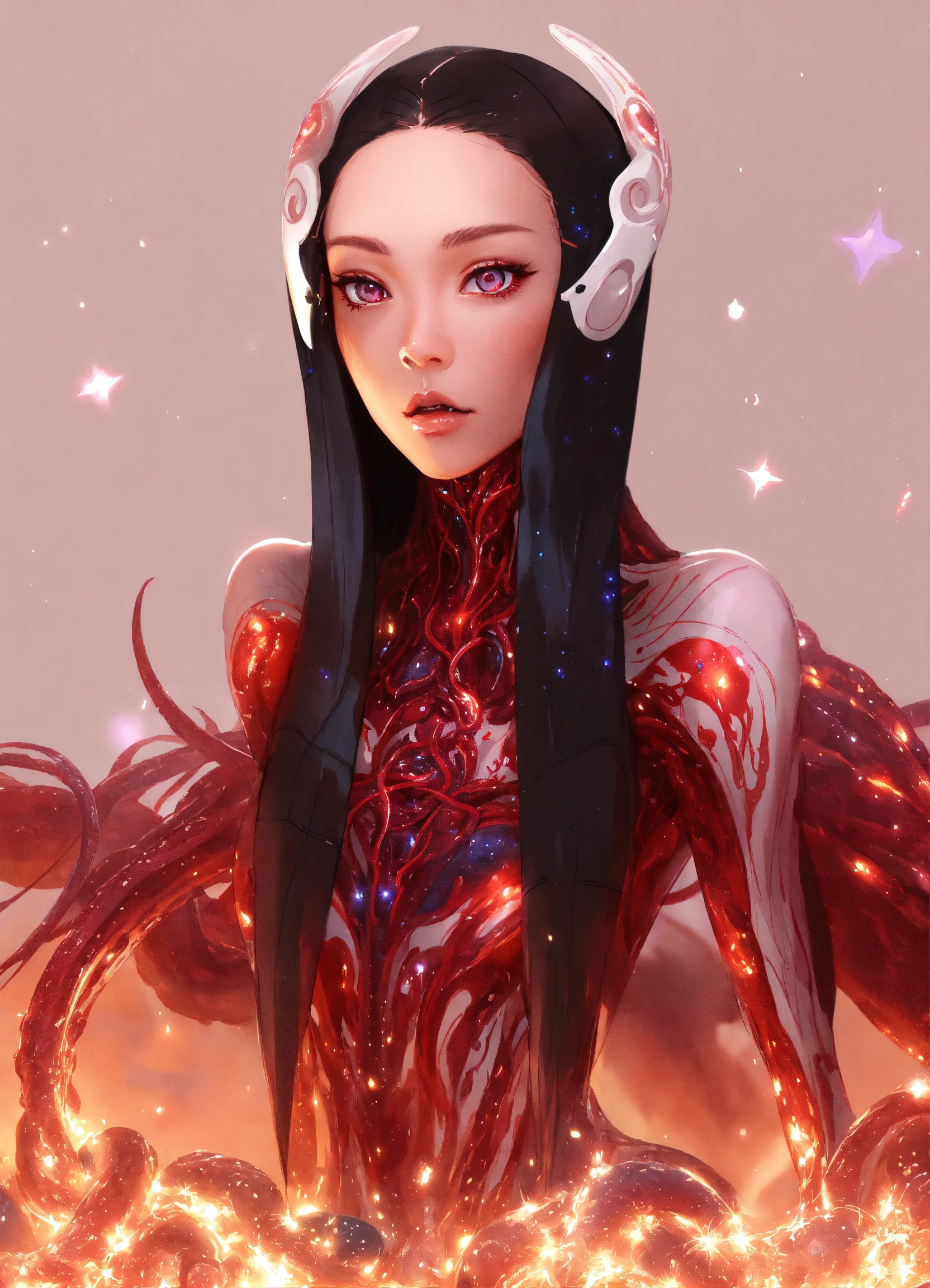 Lexica - Anime, wide shot ,tentacle hair ,extra eyes, demonic evil ...