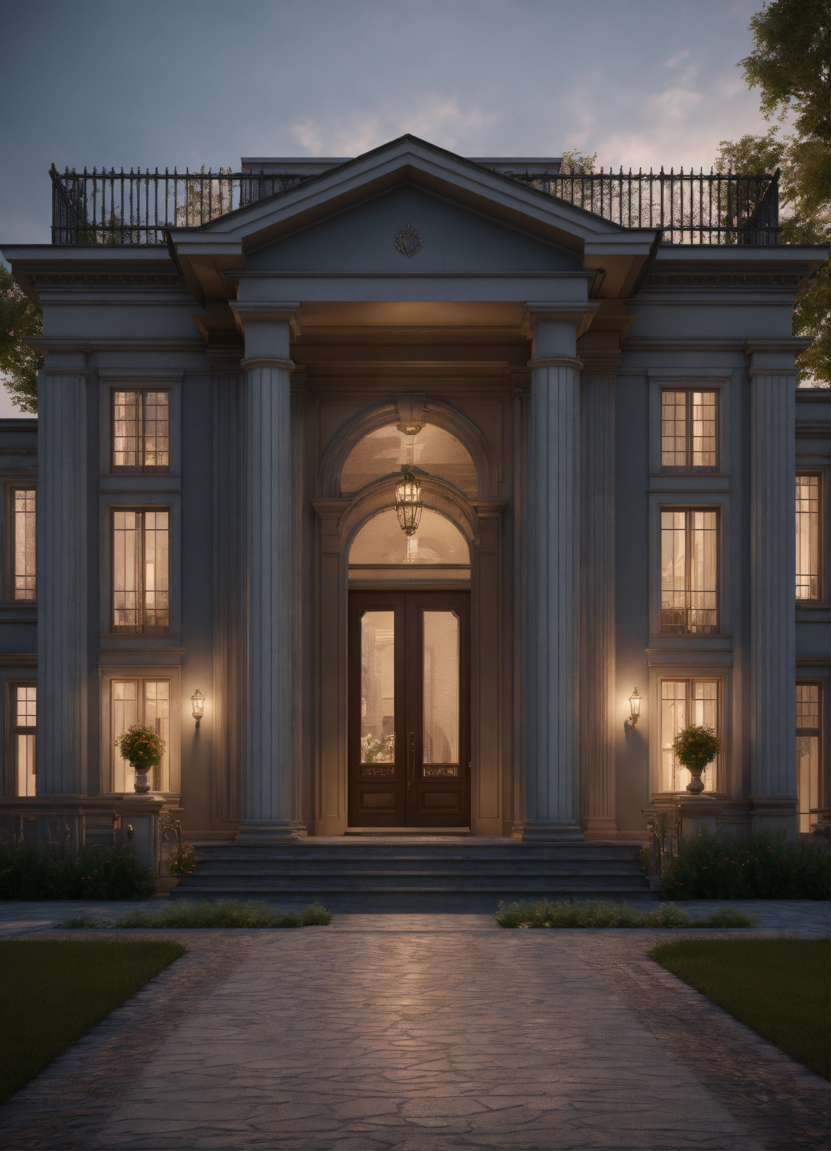 Lexica - 3d render, 4k, unreal engine of a mansion. i would like it to ...