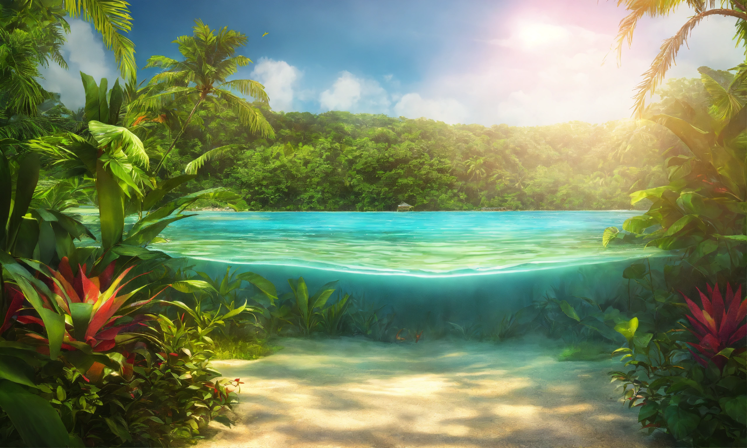 Lexica - Tropical background, hyper realistic, JOLLOFF RICE,