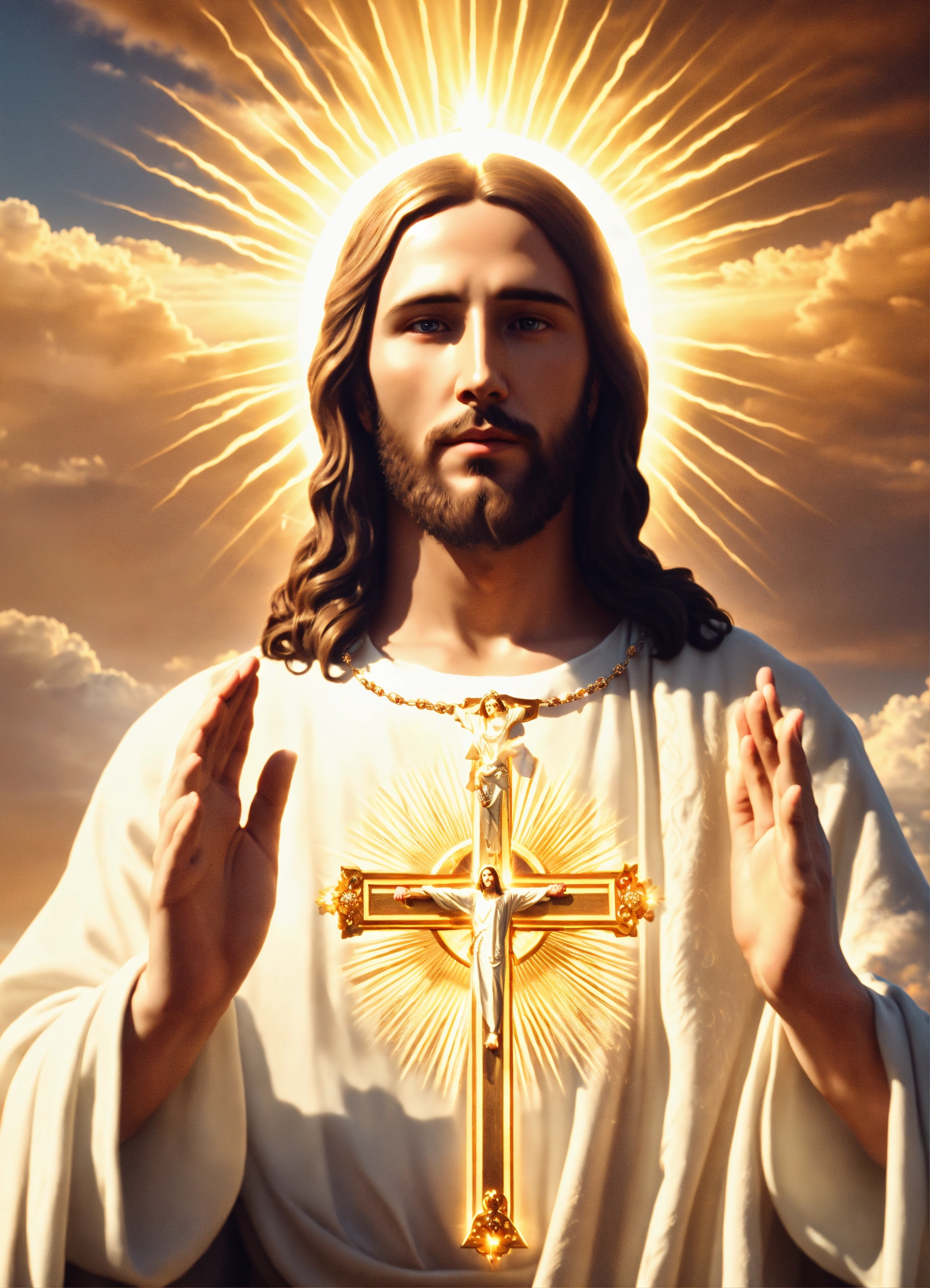 Lexica - Unreal engine render of a handsome 8k Jesus Christ divine ...