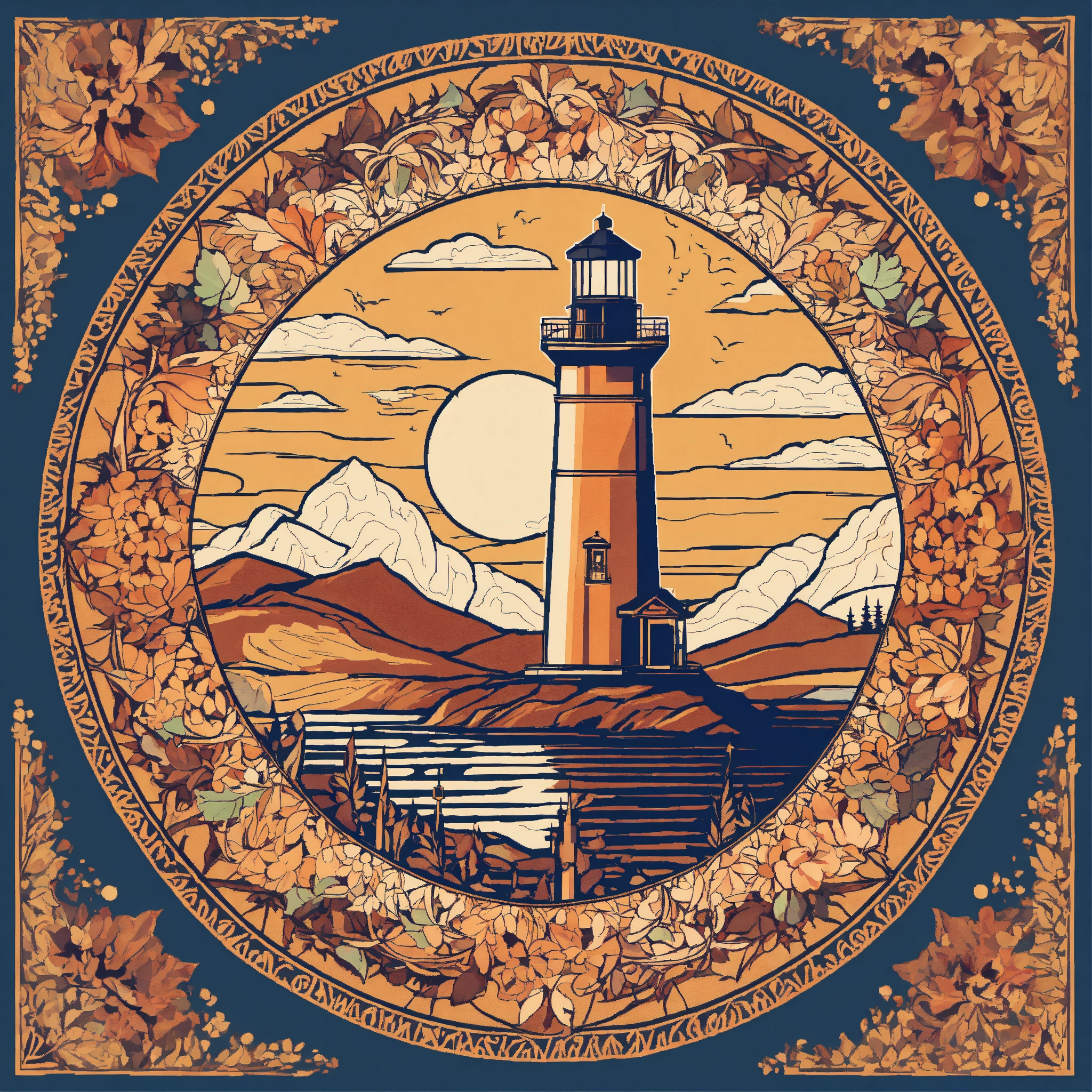 Lexica - Prairie lighthouse Mandalas, intricate detail, clear, clean ...