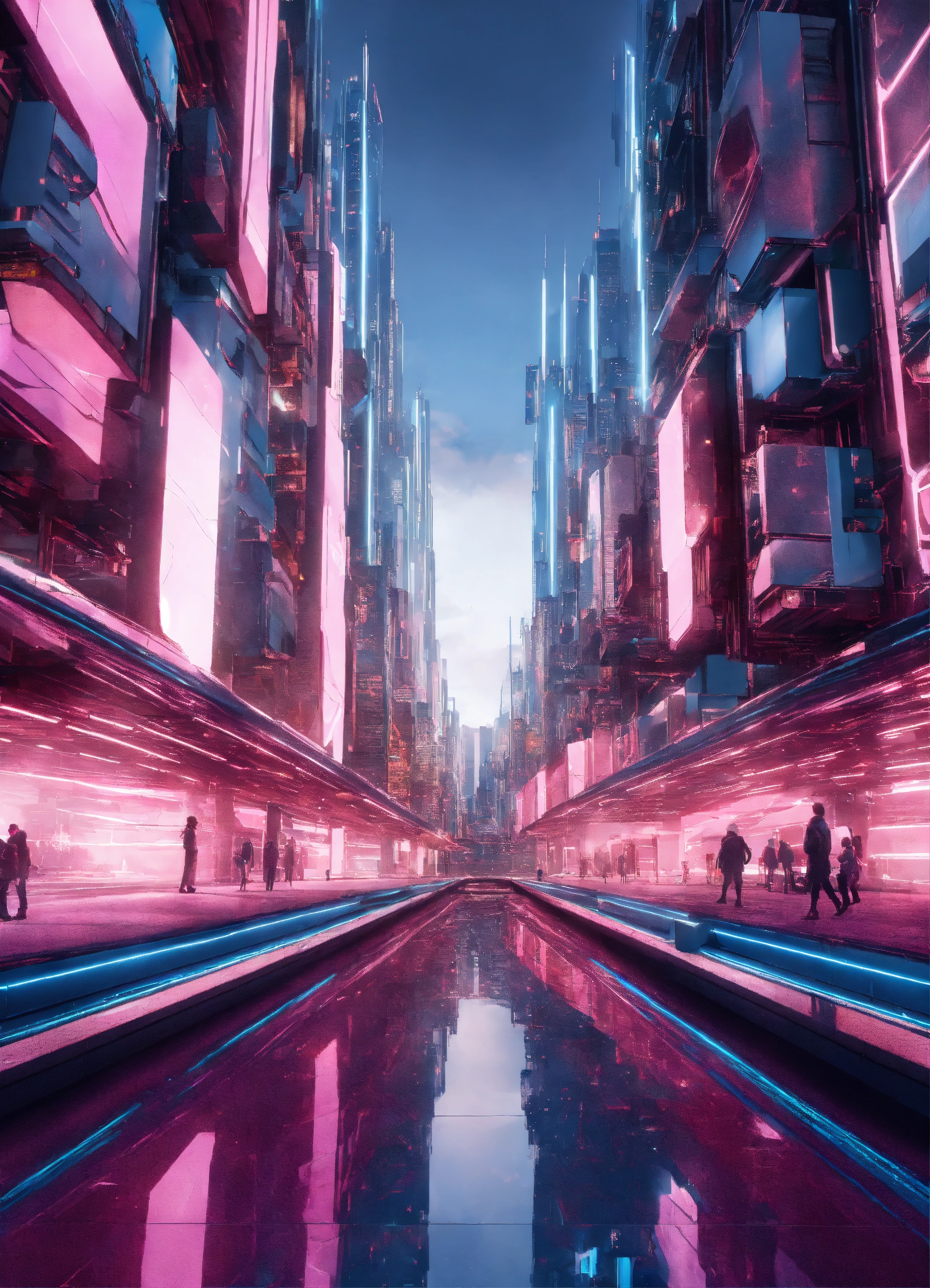 Lexica - A super futuristic city that it's turning into metallic ...