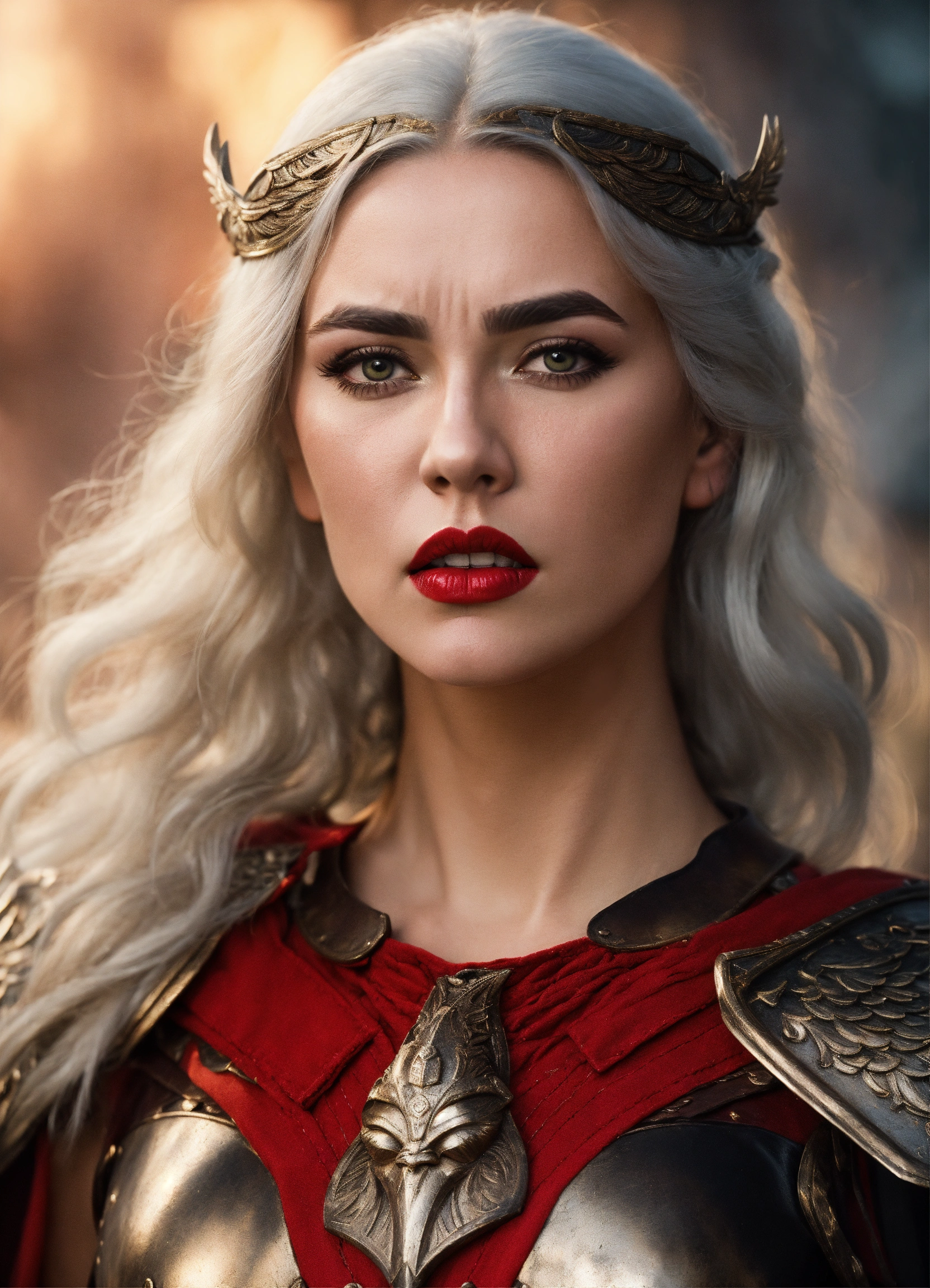 Lexica - Photo quality portrait of emilia page Norse Valkyrie with high ...