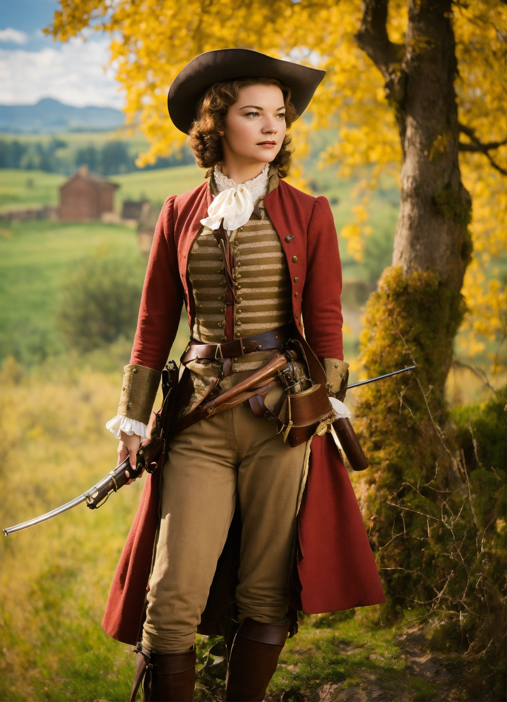 Lexica - Young Anne Baxter as an adventurer with a musket and 18th ...