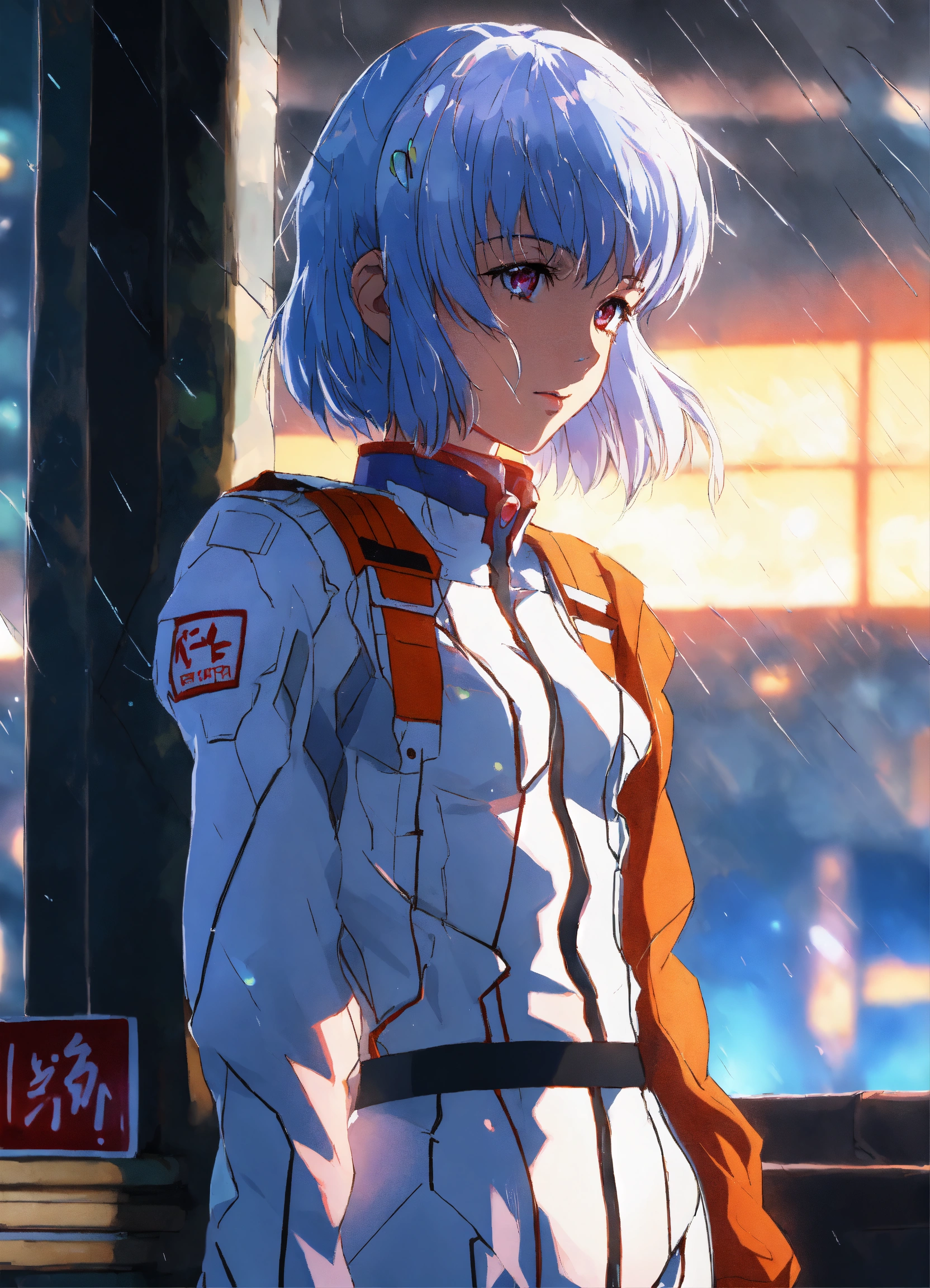 Lexica - Anime art of Rei Ayanami from Neon Genesis Evangelion ...