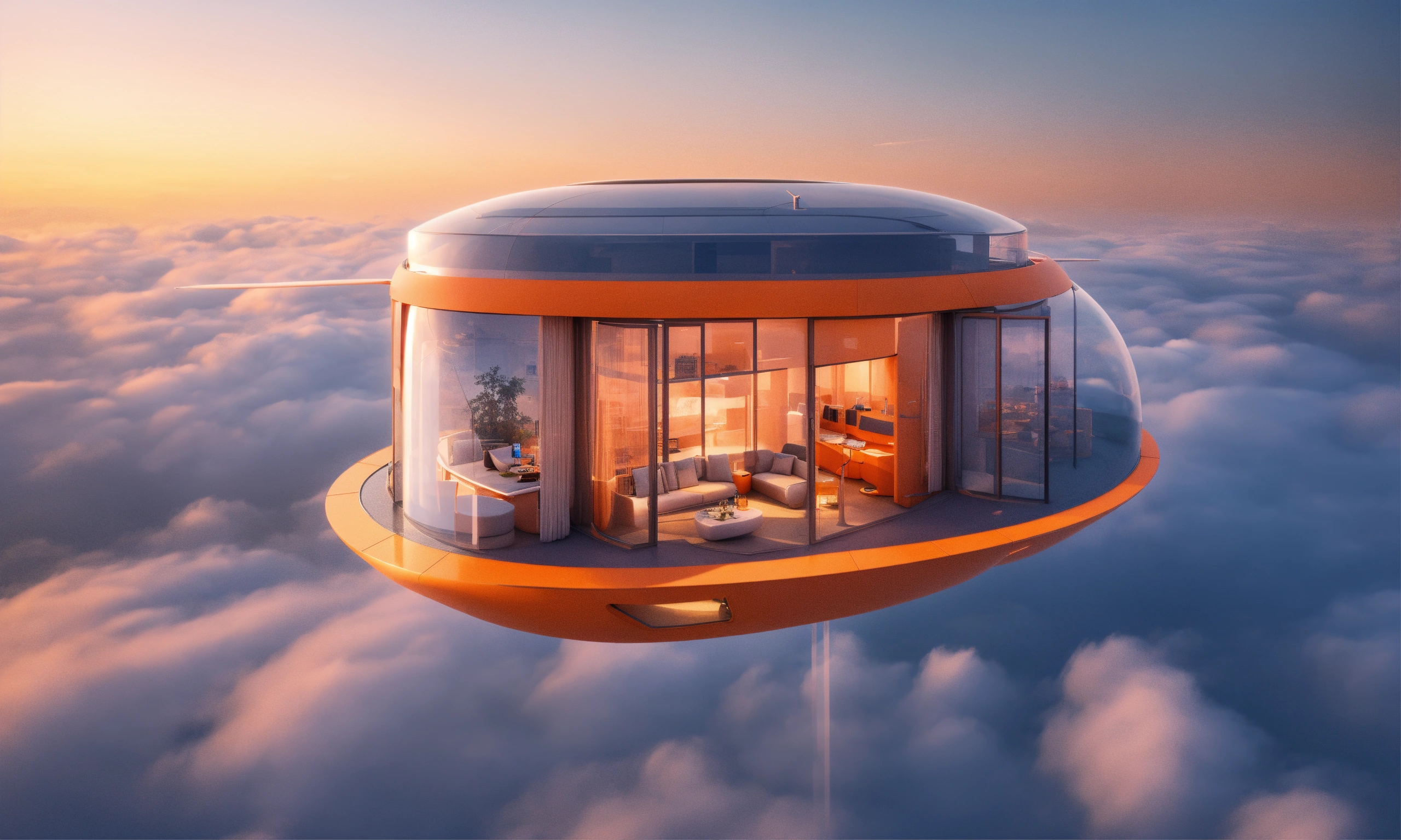 Lexica - New tiny flying apartment blueprint, modern, futuristic ...