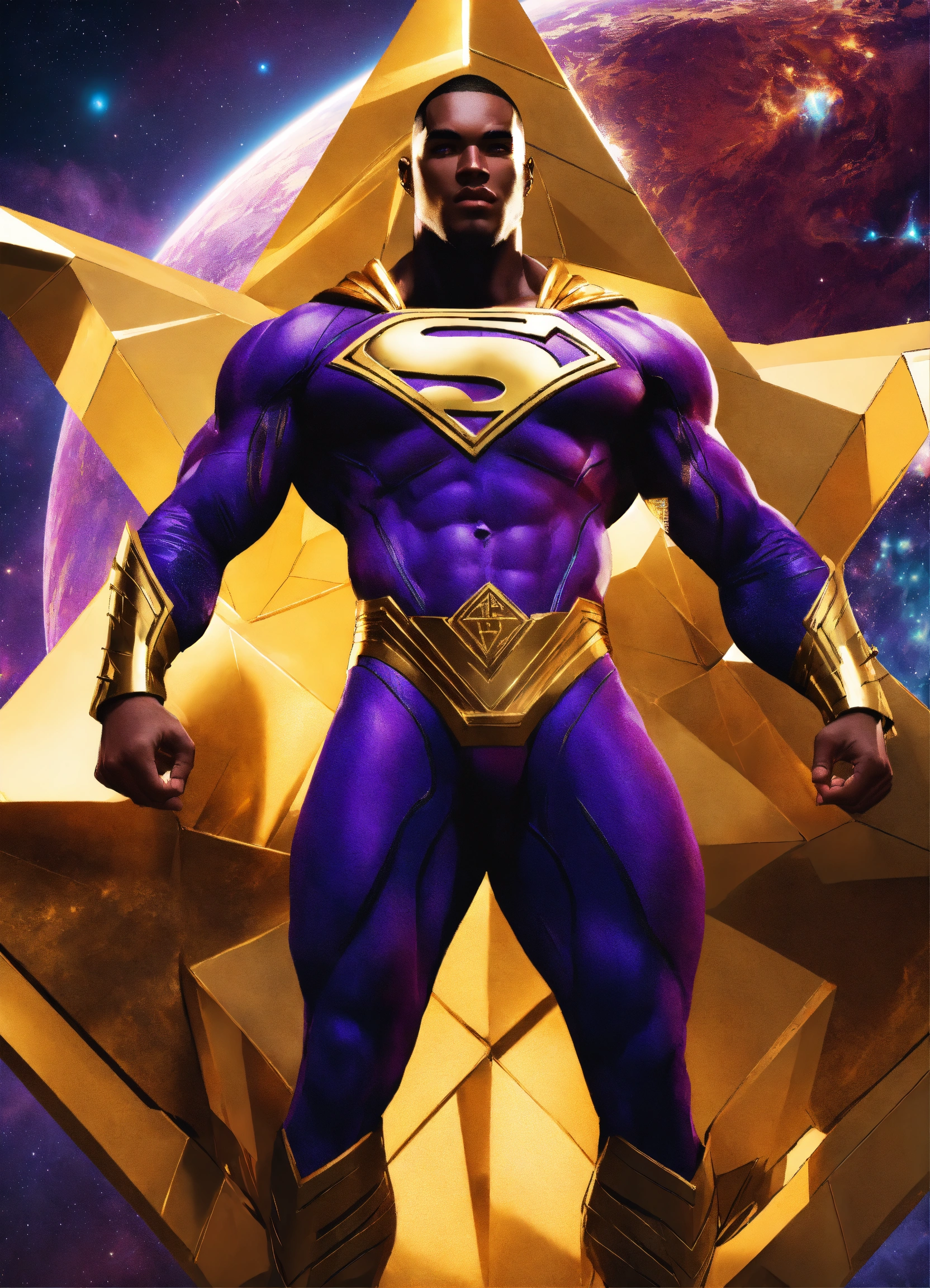 Lexica - Ultra-detailed purple black & gold hieroglyphics-designed ...