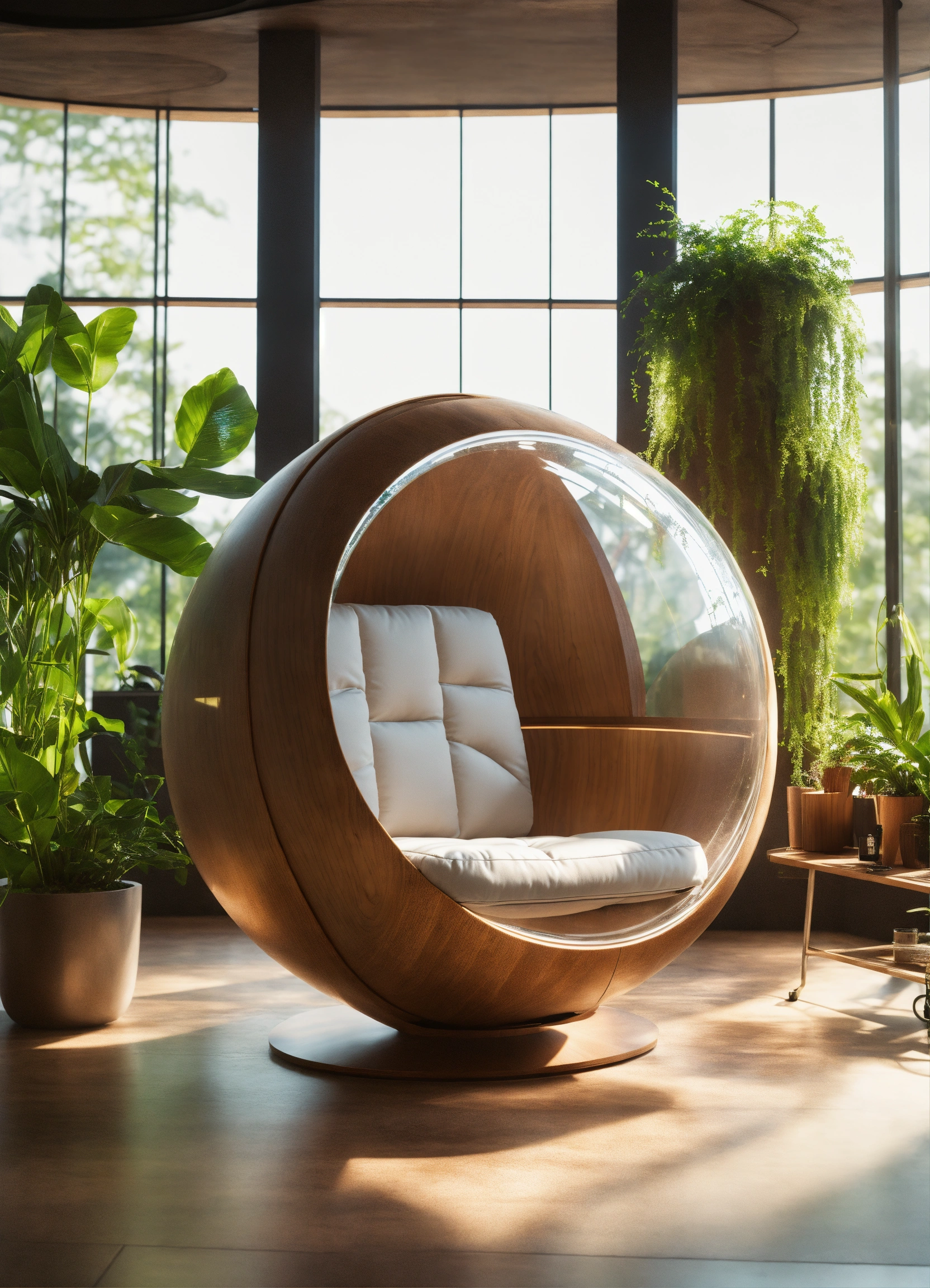 Lexica - Futuristic sci-fi pod chair, Flat Design, Product-View ...